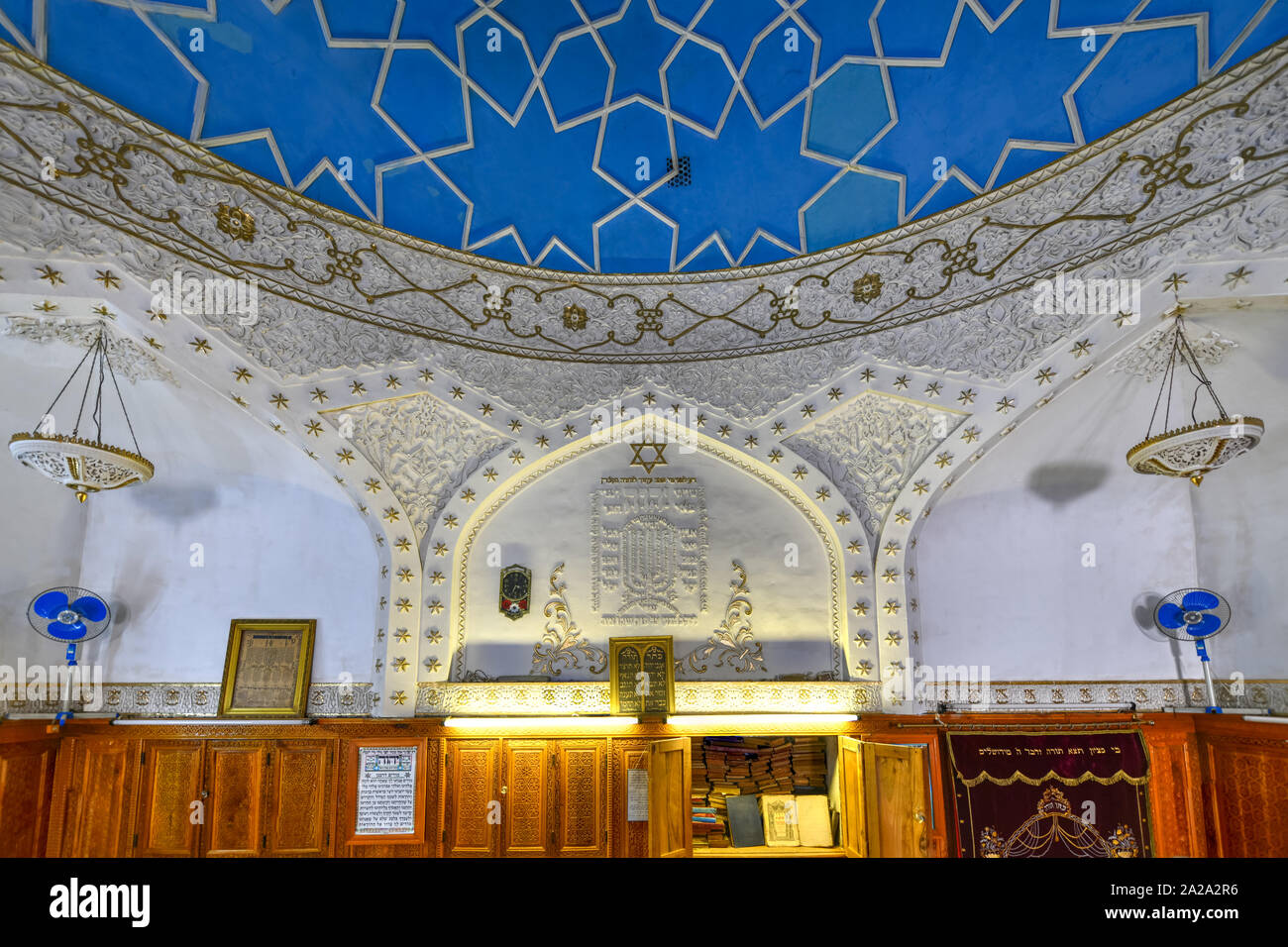 Samarkand, Uzbekistan - July 10, 2019: Gumbaz Synagogue, a working 19th ...