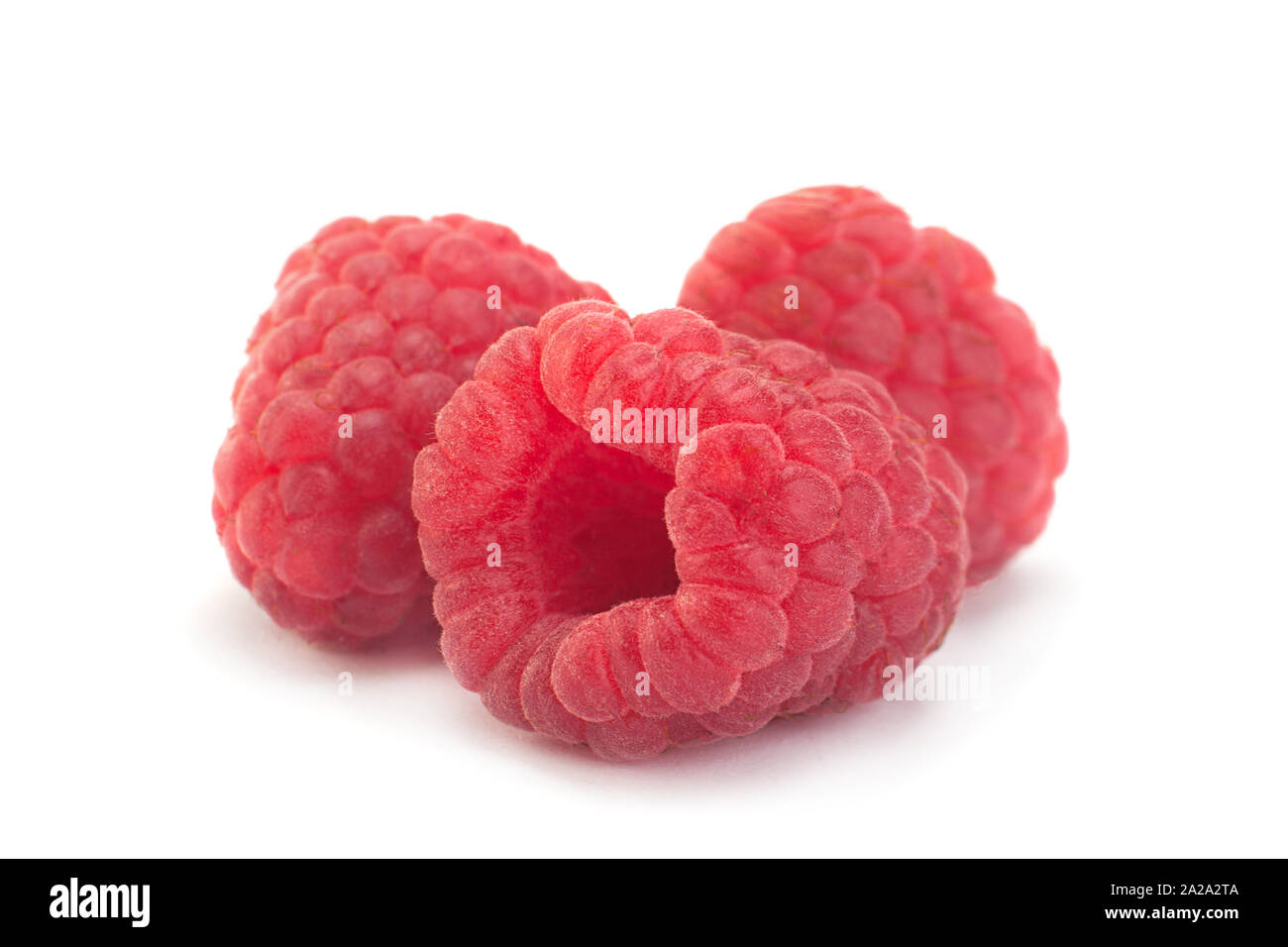 Raspberry fruit closeup isolated on white background Stock Photo - Alamy