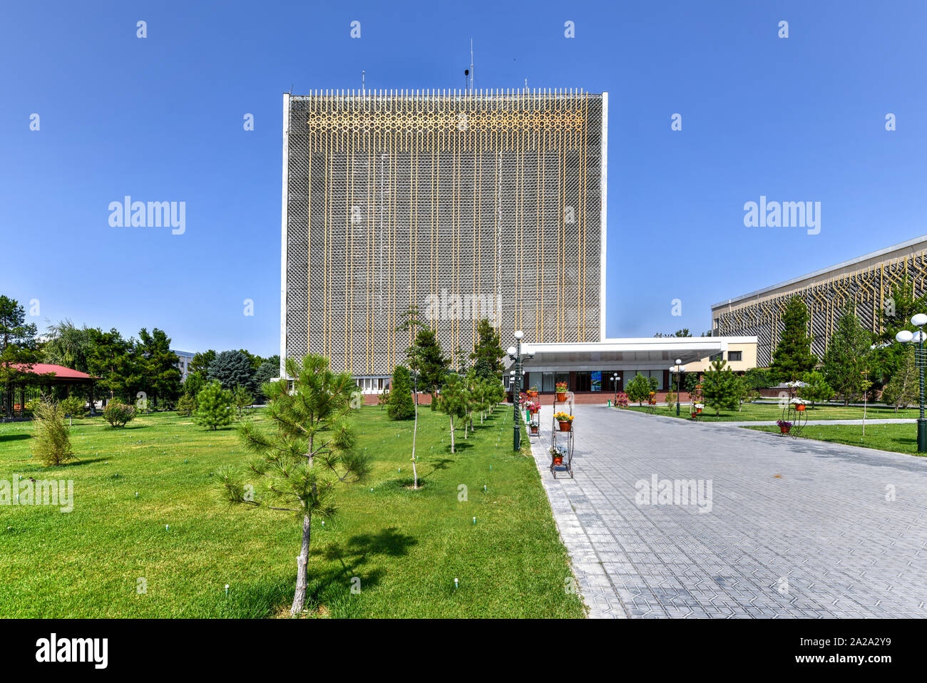 Soviet architecture - tall golden government office building in ...