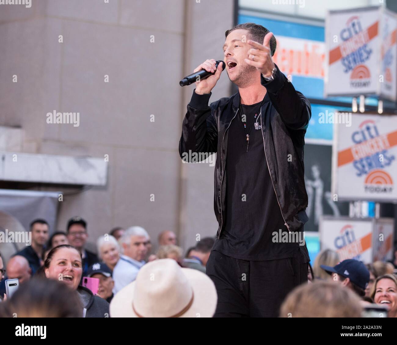 New York, NY, USA. 1st Oct, 2019. Ryan Tedder on stage for One Republic ...