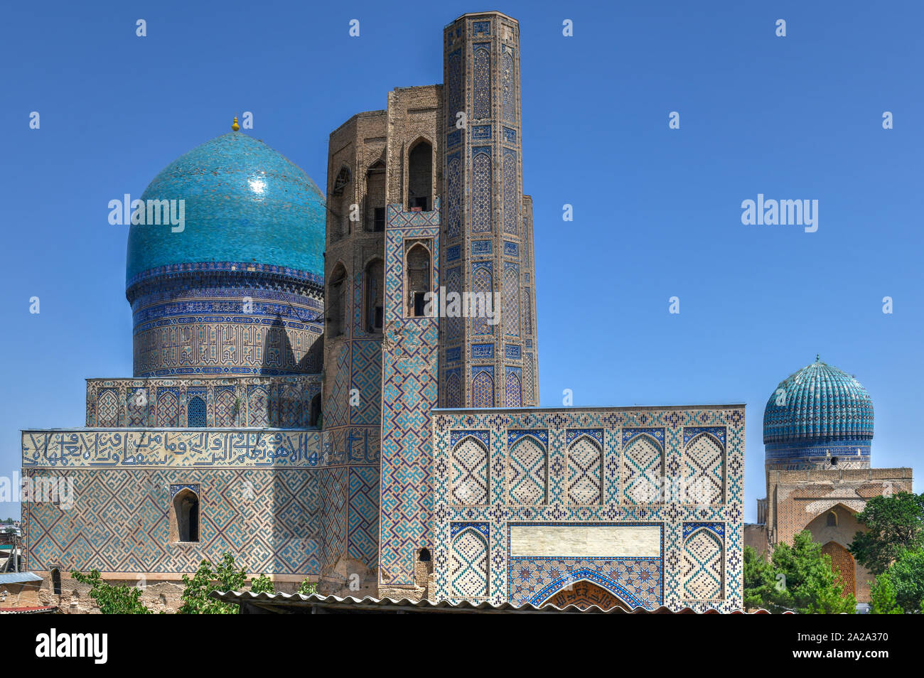 Bibi Khanym Mosque in Samarkand, Uzbekistan. In the 15th century it was ...