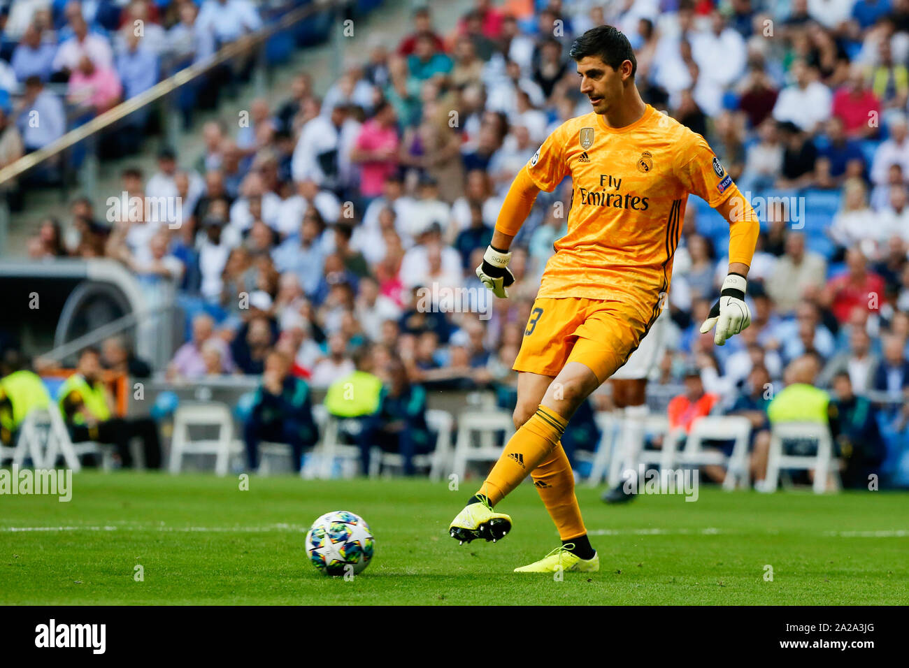 Madrid, Spain. 01st Oct, 2019. Thibaut Courtois of Real Madrid seen in ...