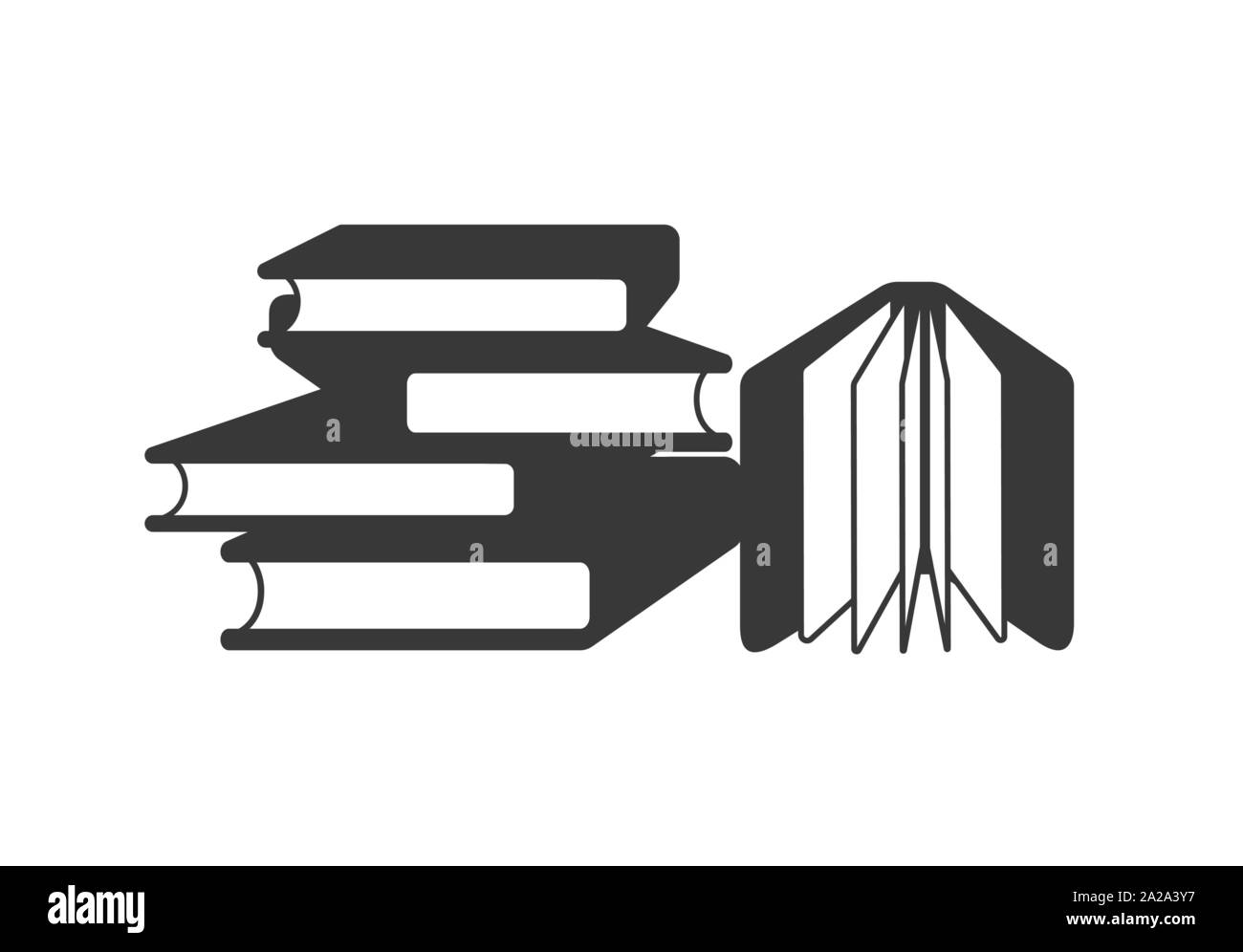 Pile of books icon. Education studies books. Vector illustration Stock ...