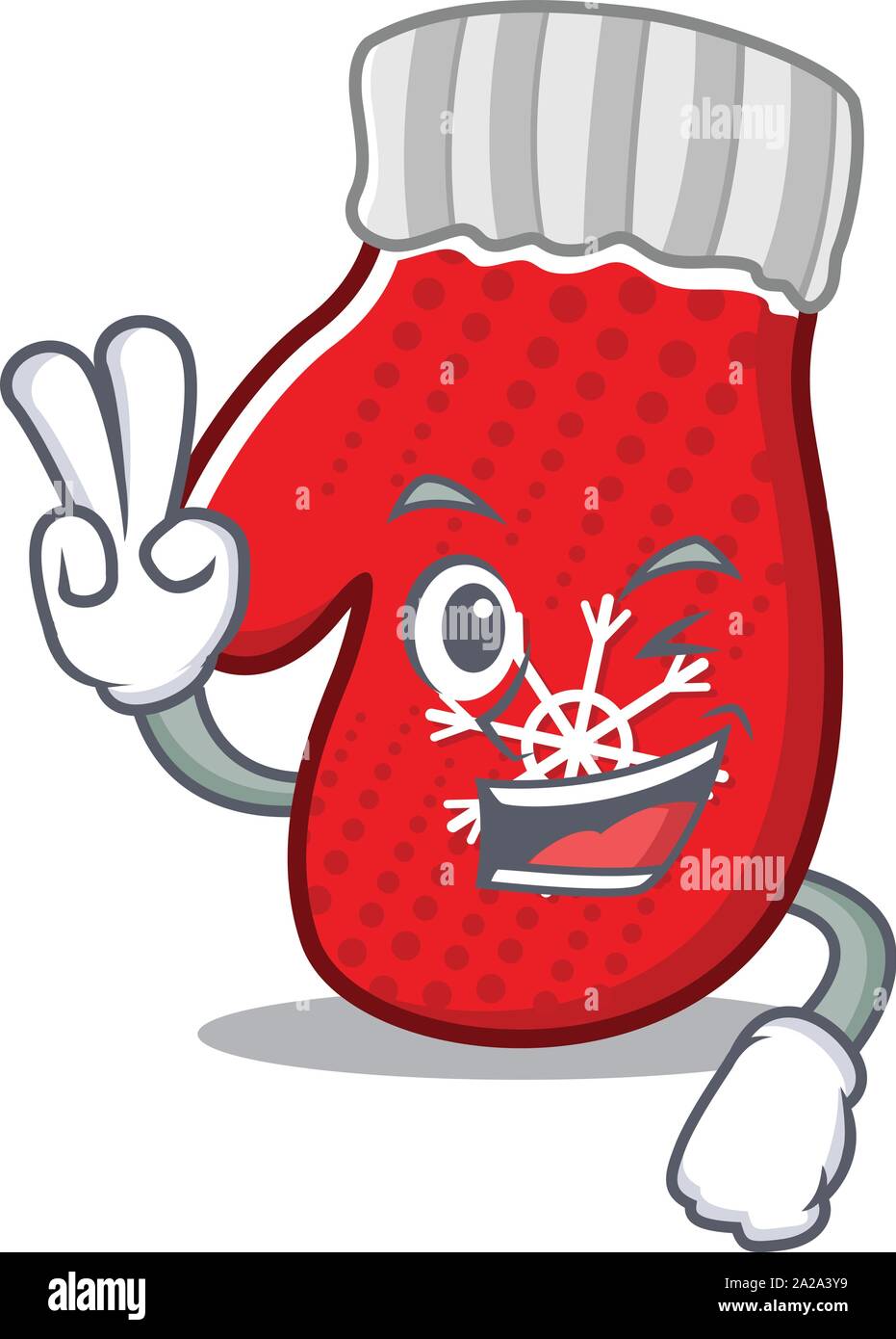 Two finger christmas mittens isolated in the cartoon Stock Vector Image ...