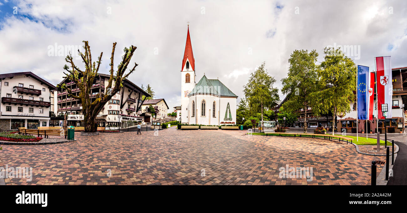 Dorfplatz in Seefeld in the Tyrol region of Austria Stock Photo - Alamy