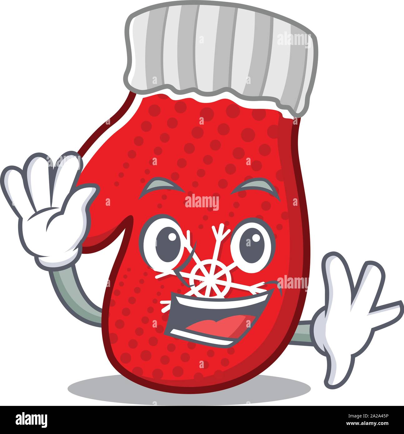 Waving christmas mittens isolated in the cartoon Stock Vector Image ...