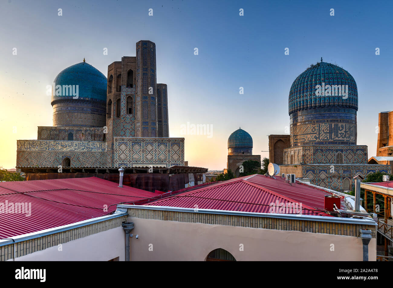 Bibi Khanym Mosque in Samarkand, Uzbekistan. In the 15th century it was ...