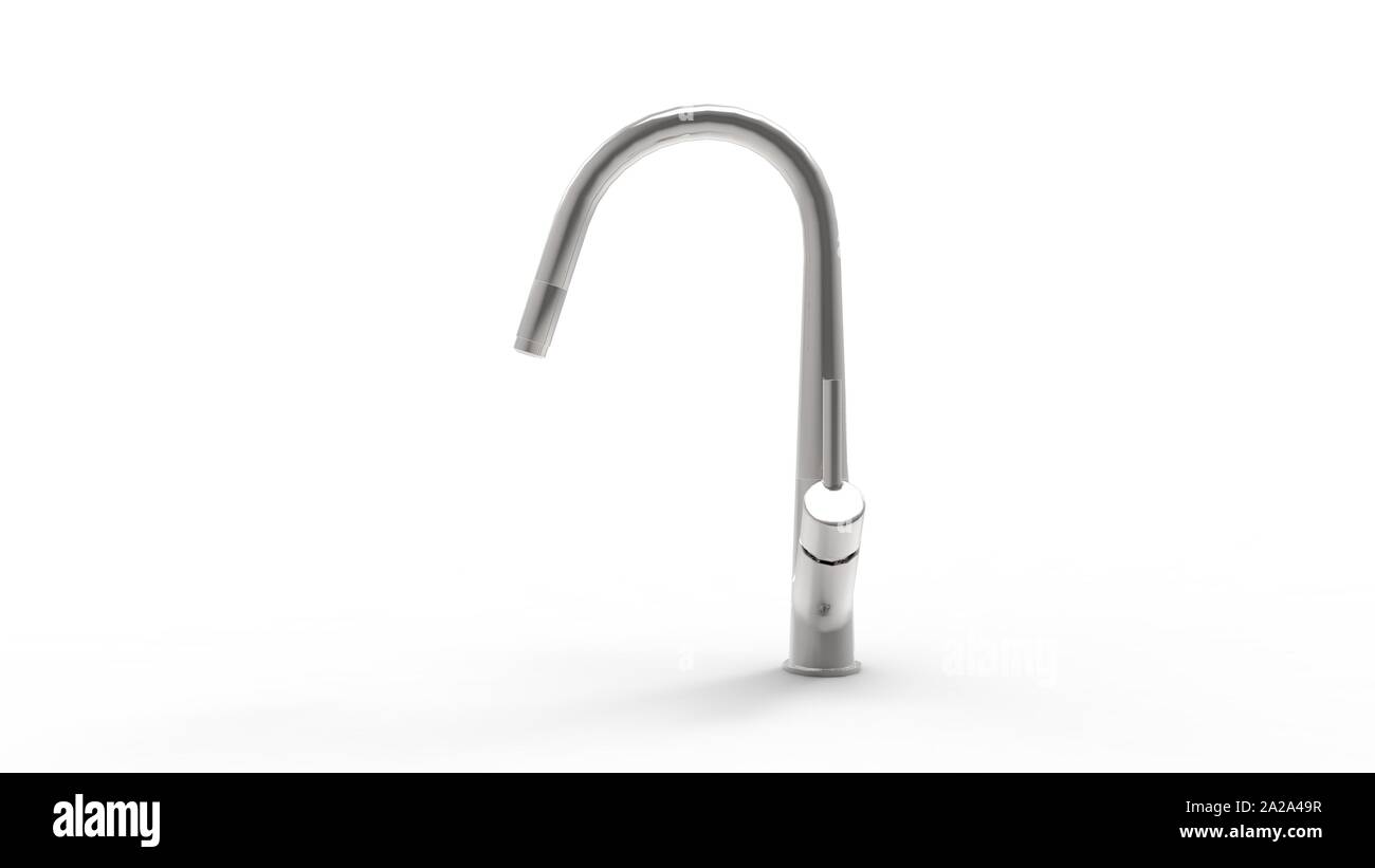3d rendering of a water tap isolated in white studio background Stock ...