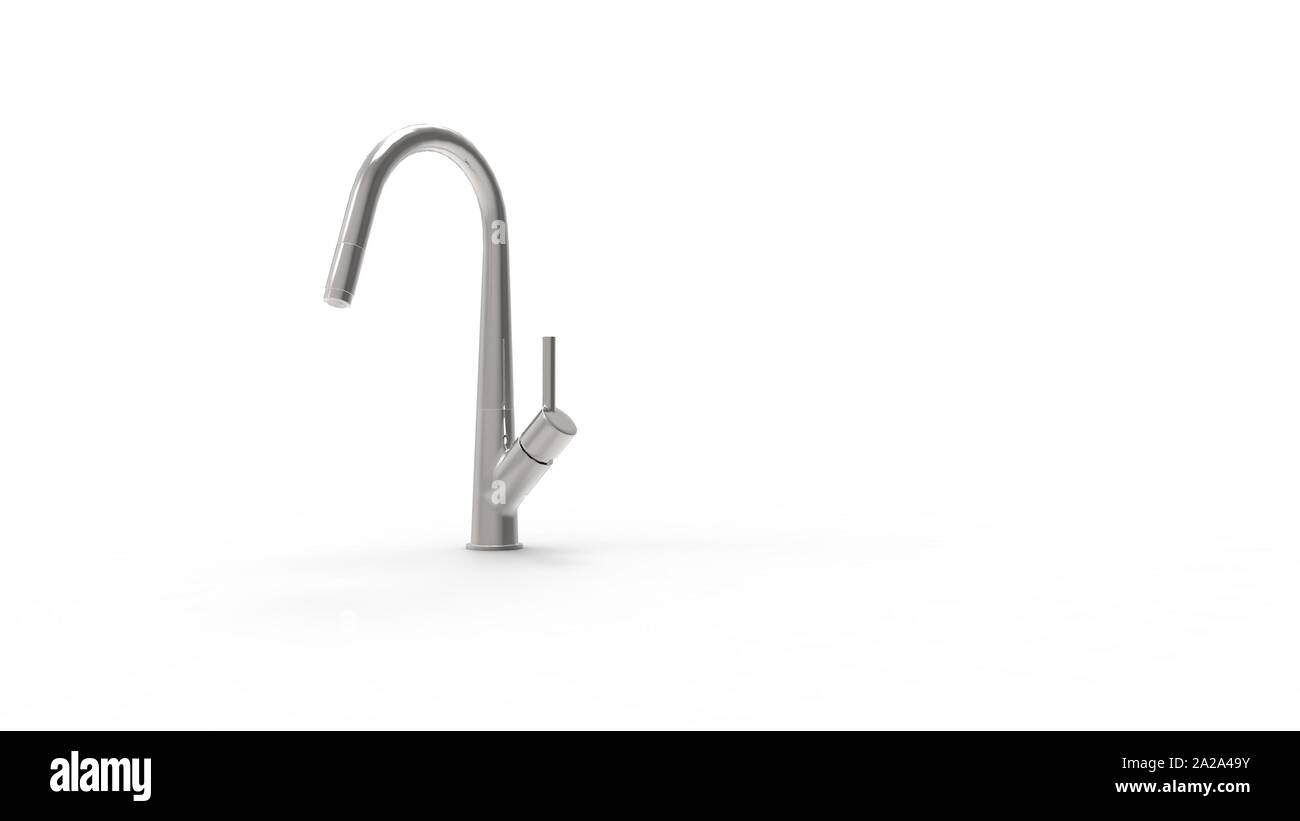 3d rendering of a water tap isolated in white studio background Stock ...
