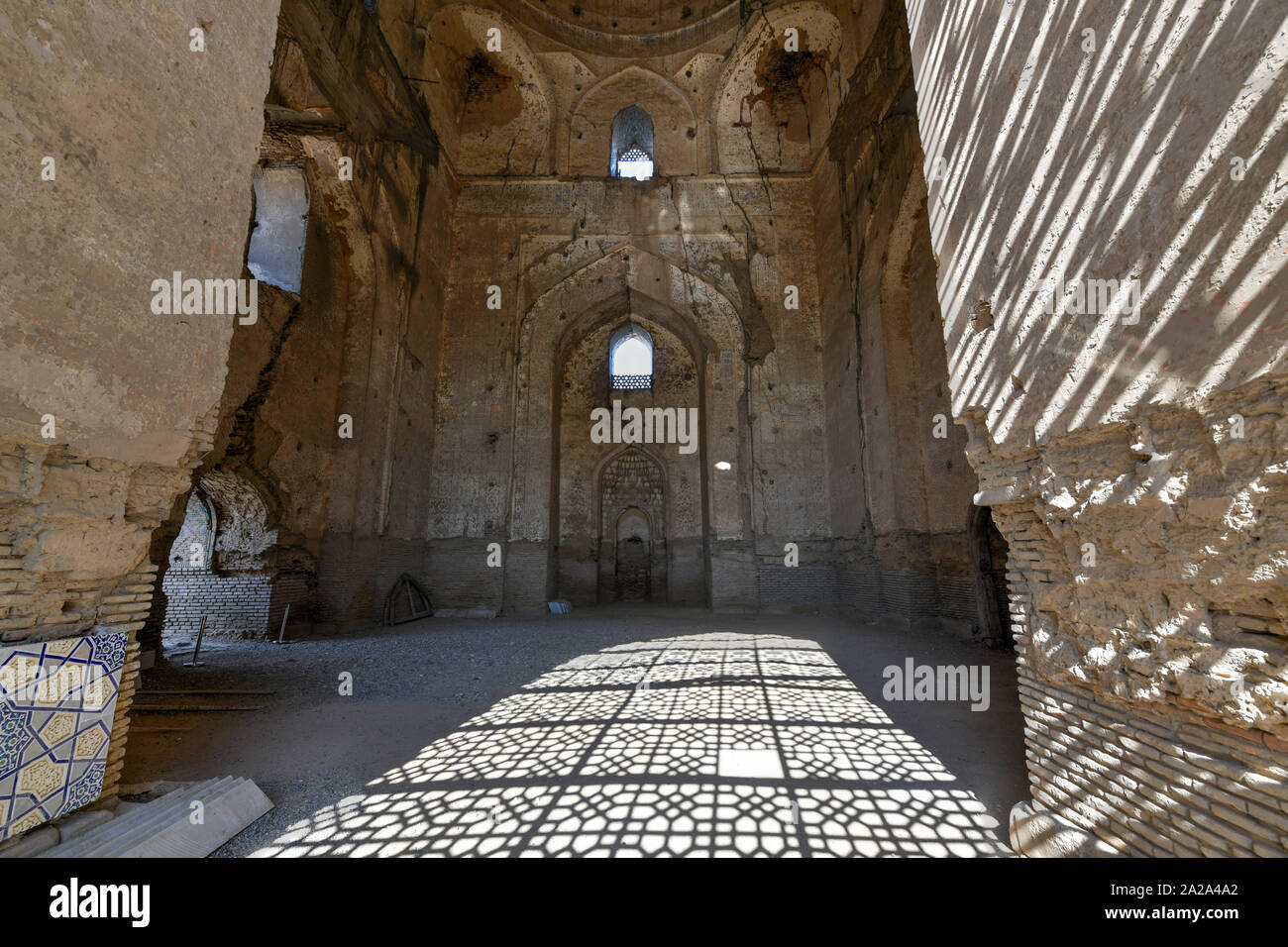 Bibi Khanym Mosque in Samarkand, Uzbekistan. In the 15th century it was ...