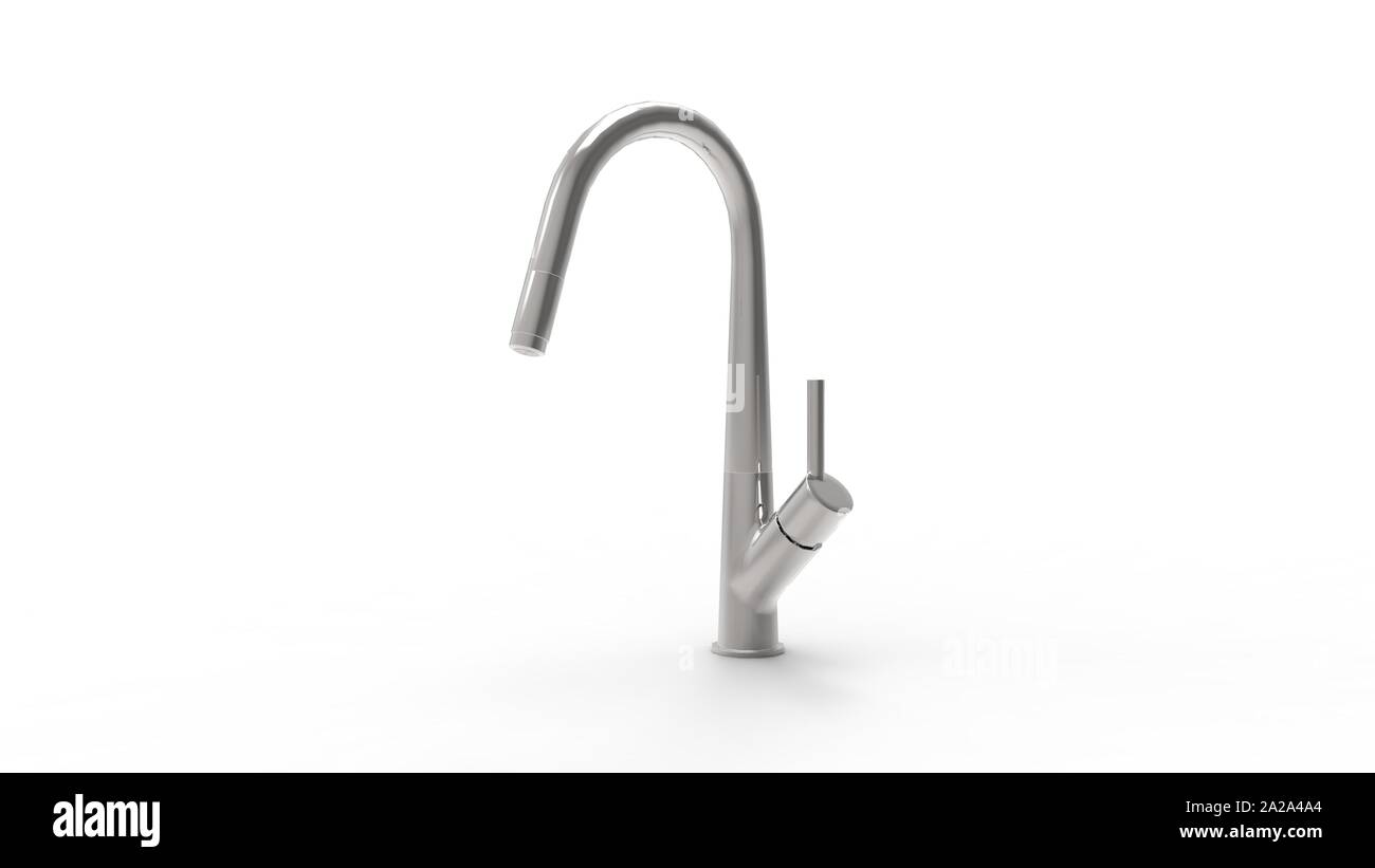 3d rendering of a water tap isolated in white studio background Stock ...