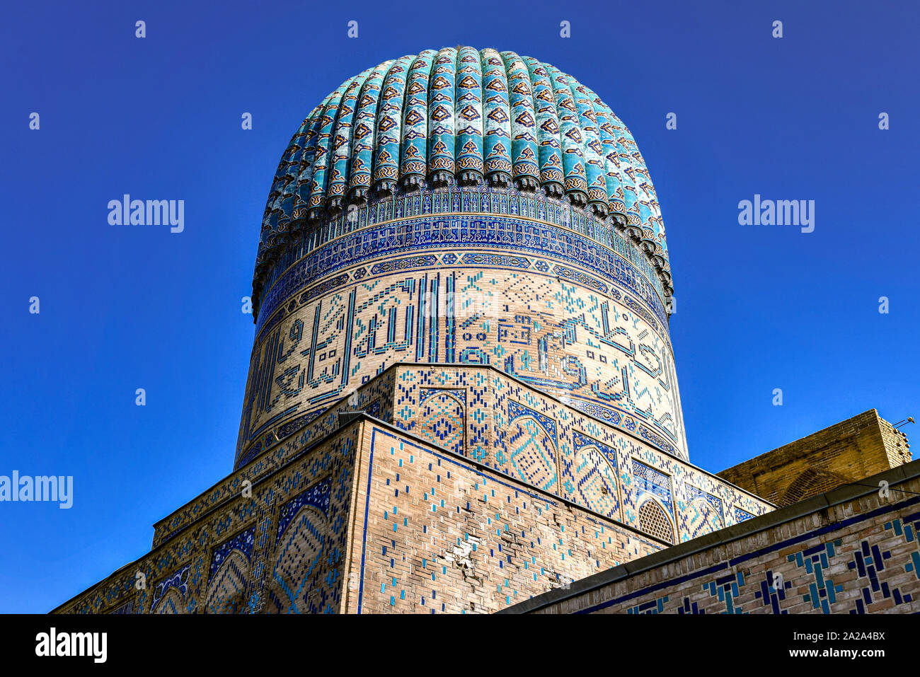 Bibi Khanym Mosque in Samarkand, Uzbekistan. In the 15th century it was ...