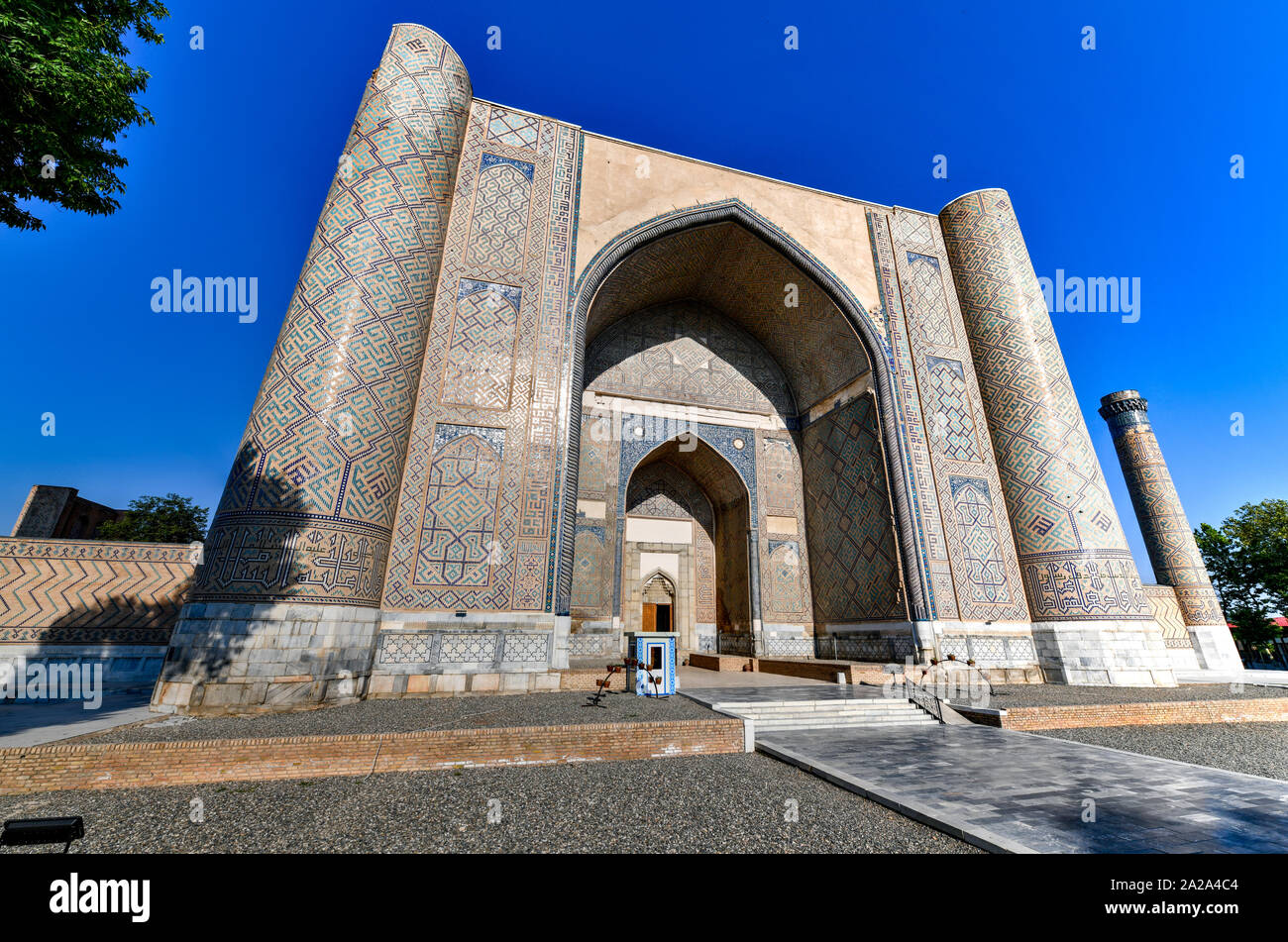 Bibi Khanym Mosque in Samarkand, Uzbekistan. In the 15th century it was ...