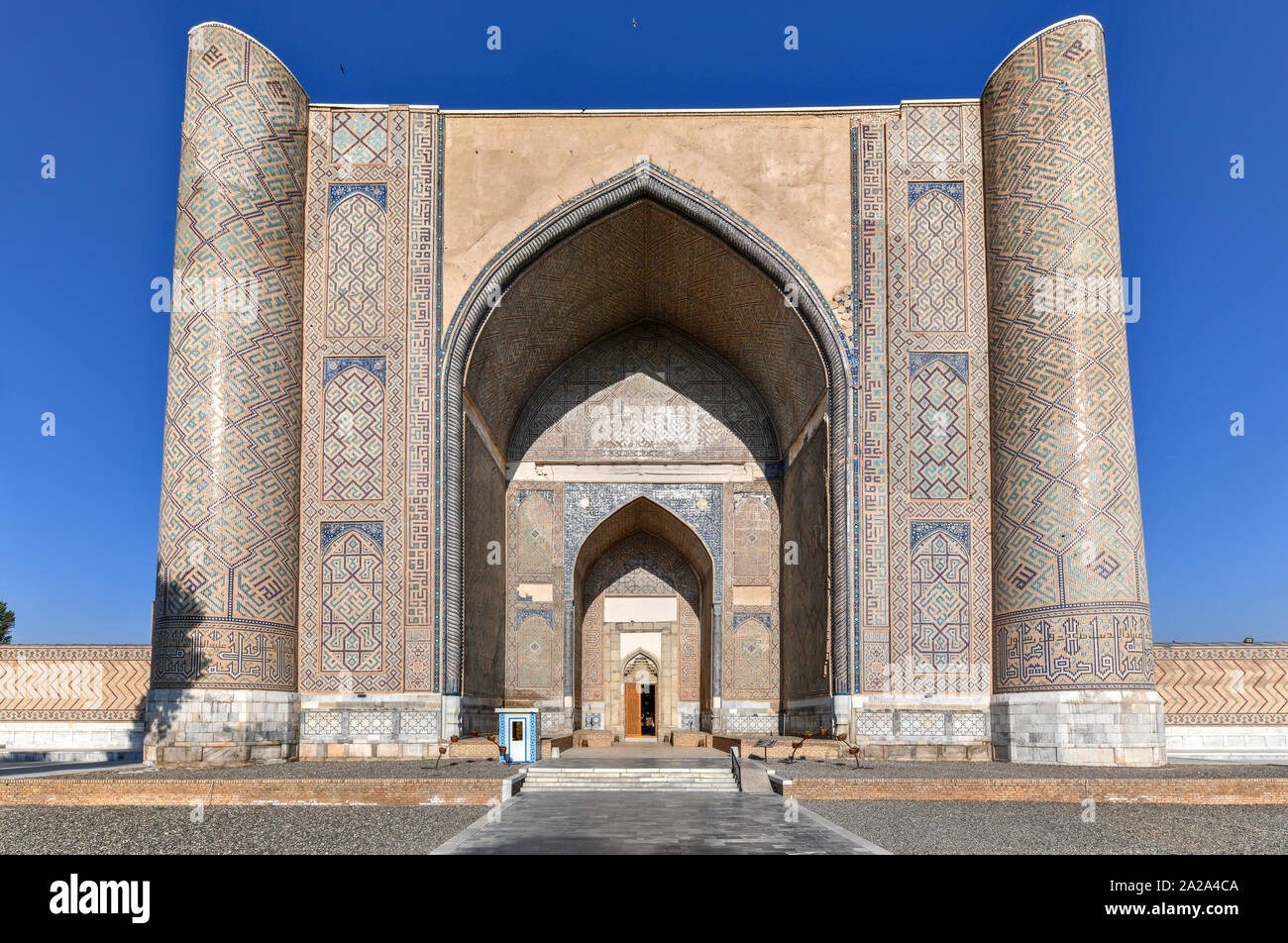Bibi Khanym Mosque in Samarkand, Uzbekistan. In the 15th century it was ...