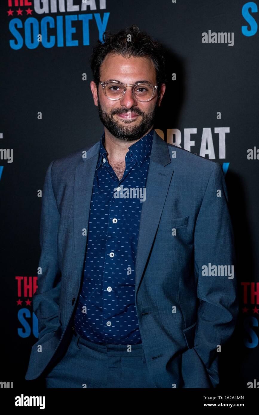 New York, NY, USA. 1st Oct, 2019. Arian Moyed at arrivals for THE GREAT ...