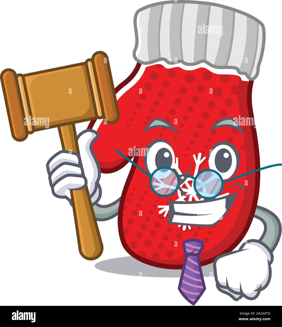 Judge christmas mittens are folded with characters Stock Vector Image ...