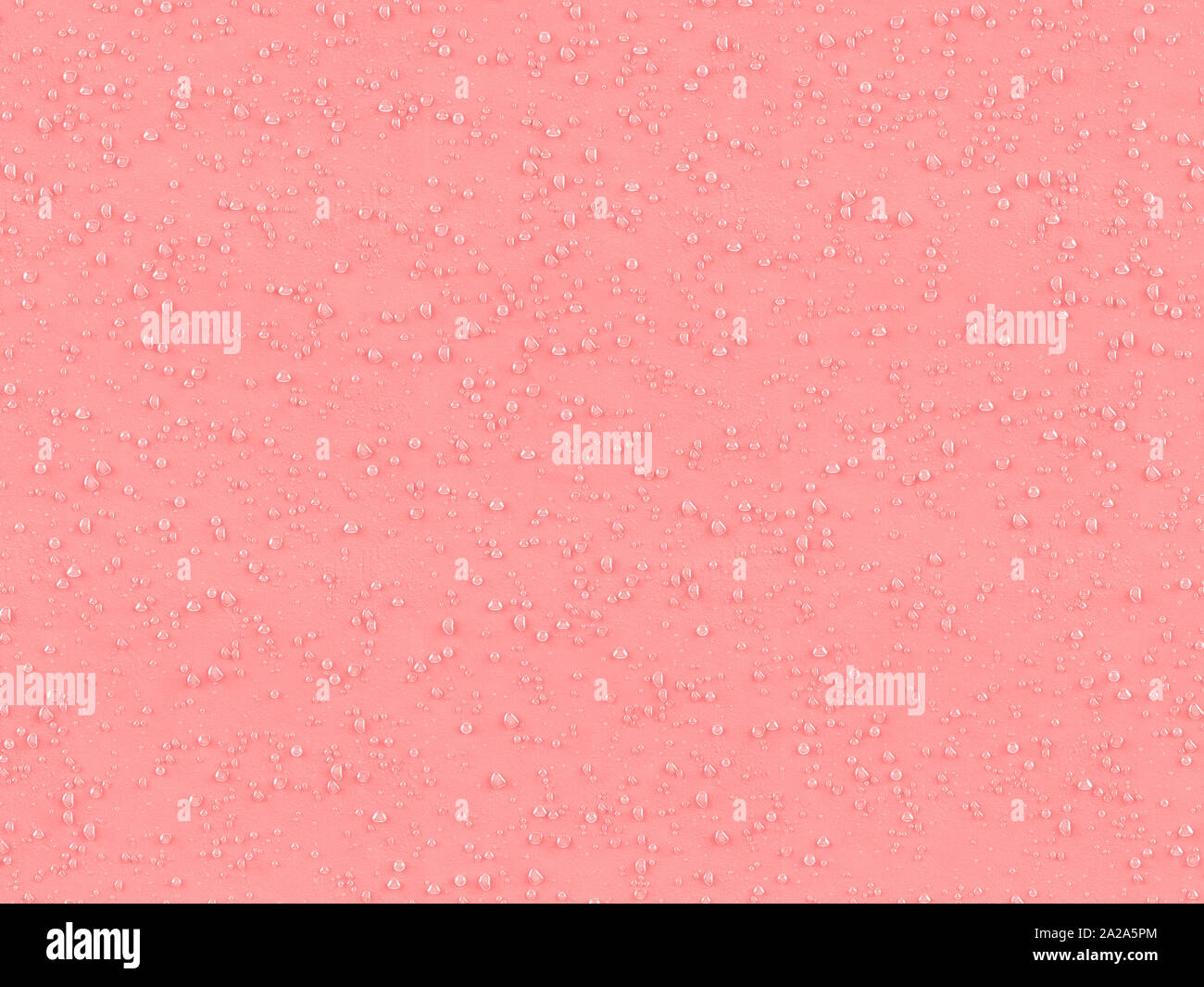A closeup of tiny water droplets and condensation on a pink textured ...