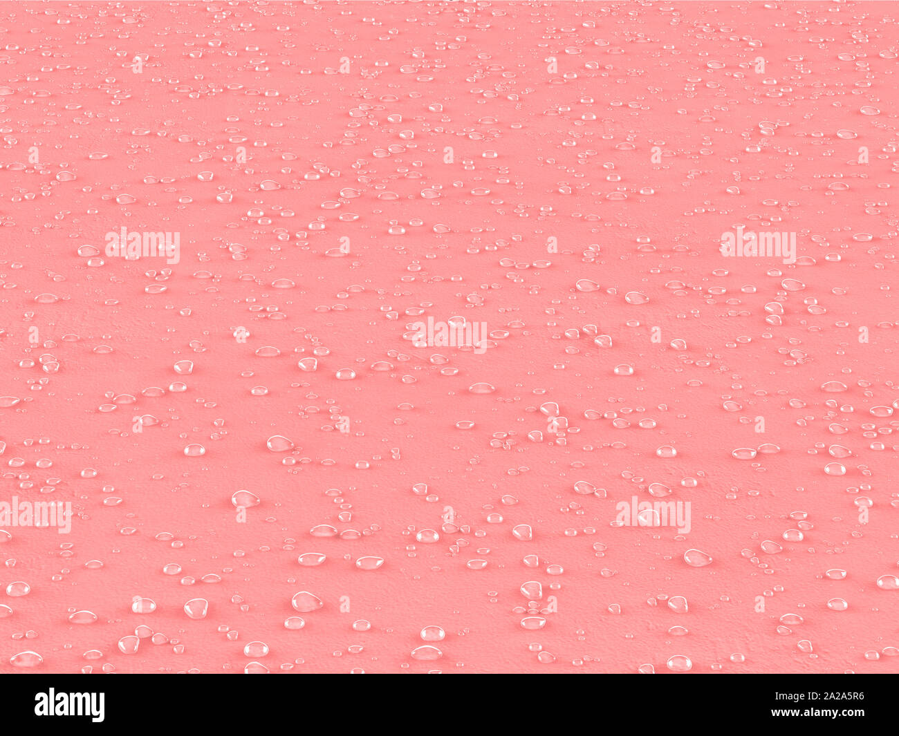 A closeup of tiny water droplets and condensation on a pink textured ...