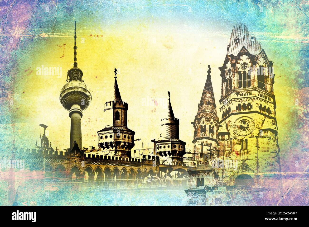 Berlin art design illustration Stock Photo - Alamy