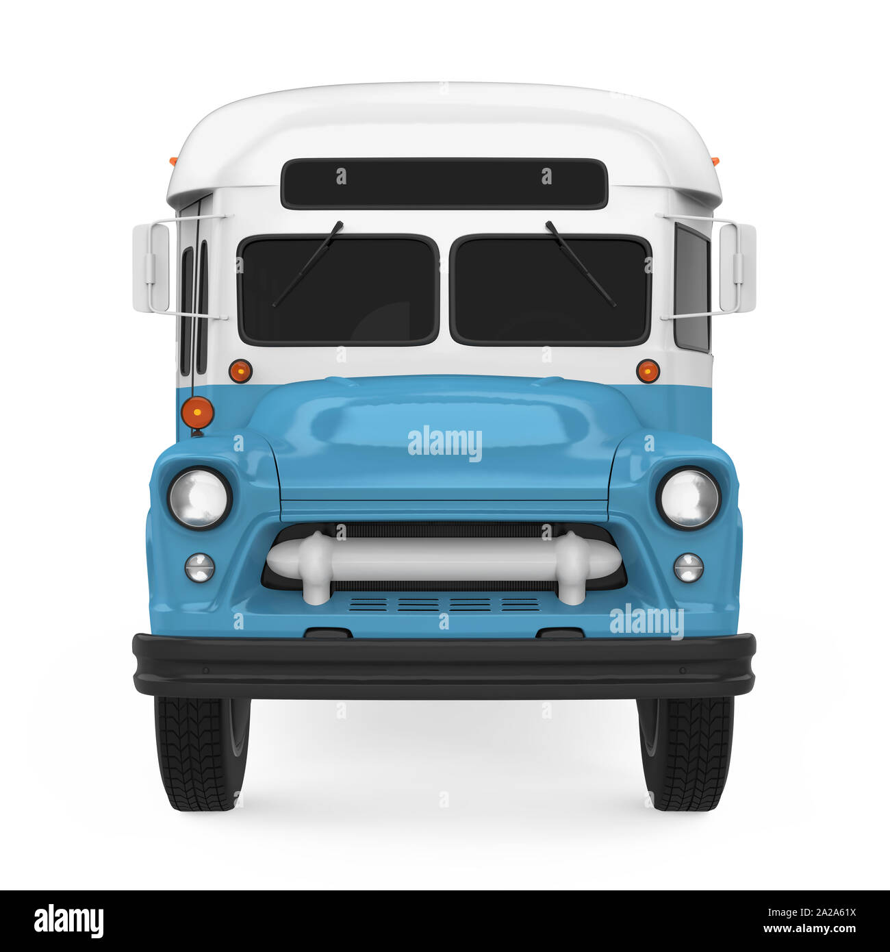 Vintage School Bus Isolated Stock Photo - Alamy