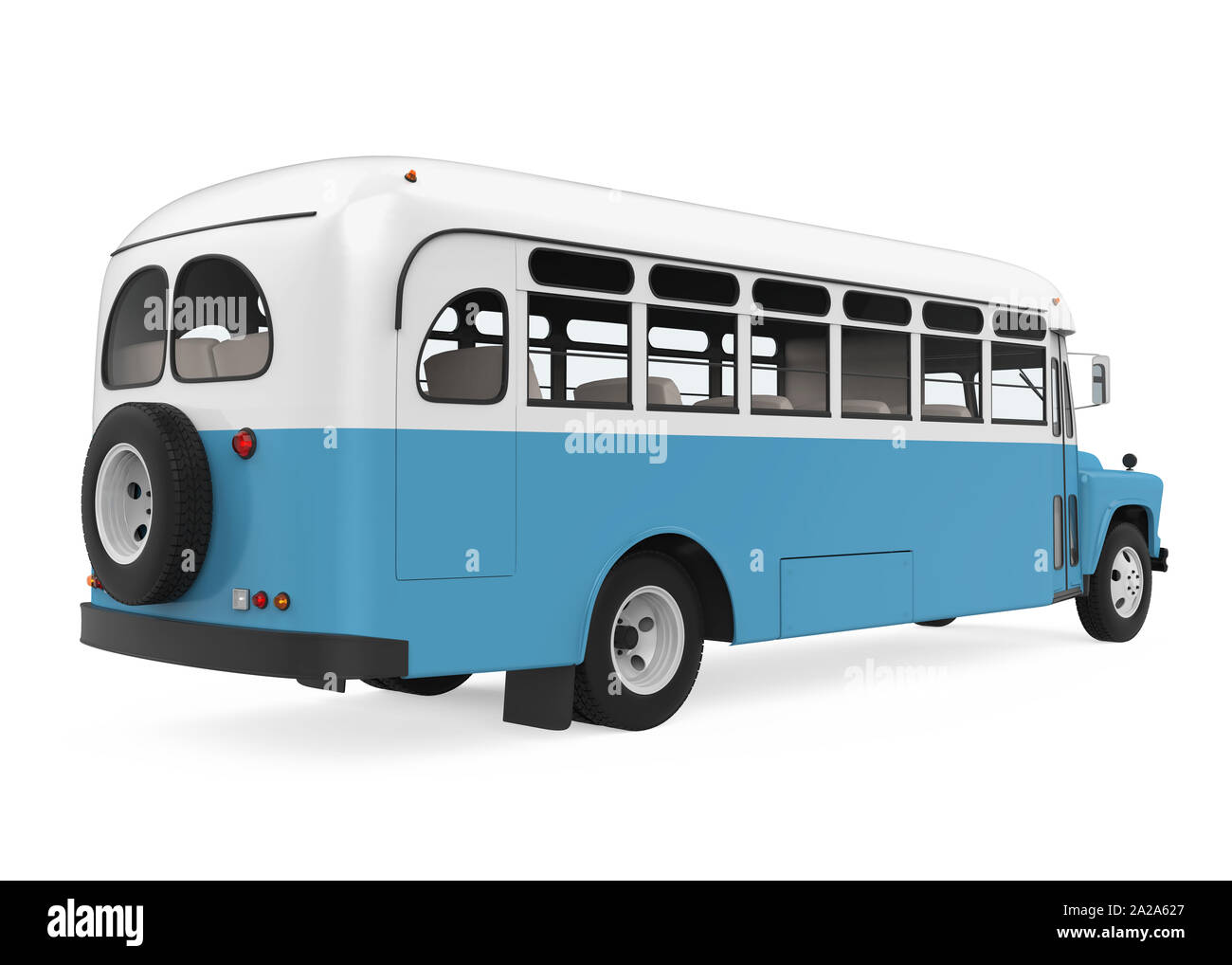 Vintage School Bus Isolated Stock Photo - Alamy