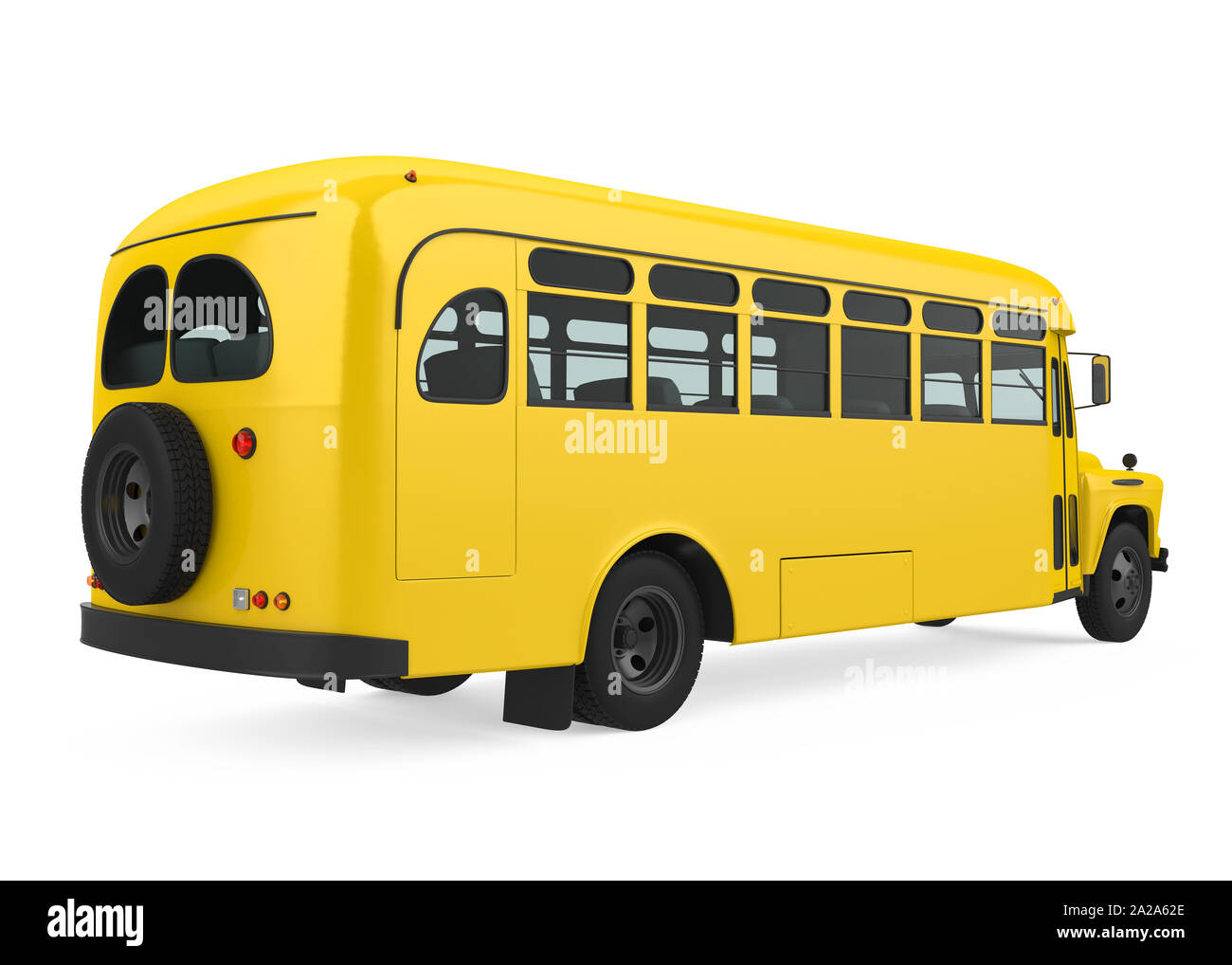 Vintage School Bus Isolated Stock Photo - Alamy