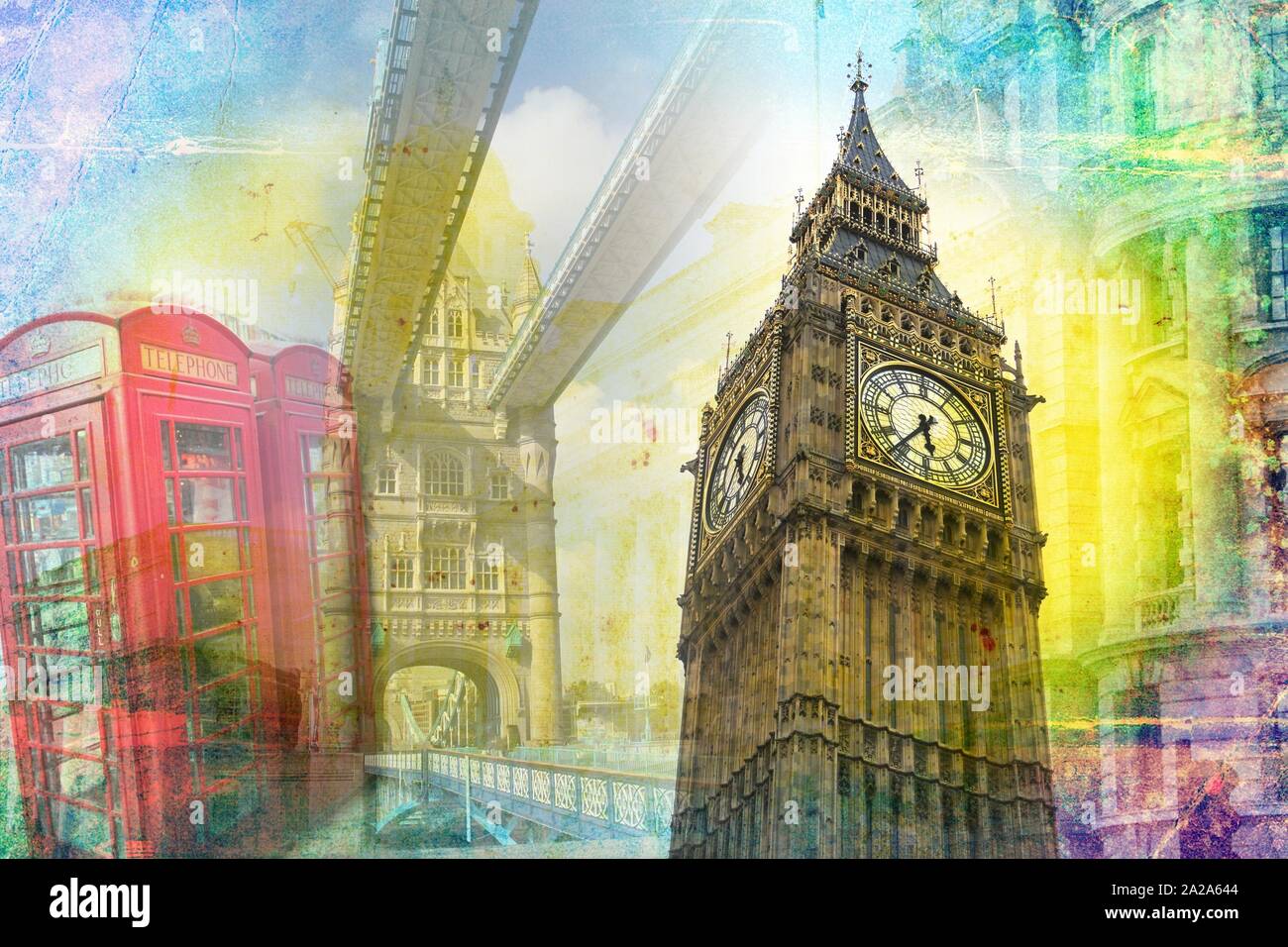 London art design illustration Stock Photo - Alamy
