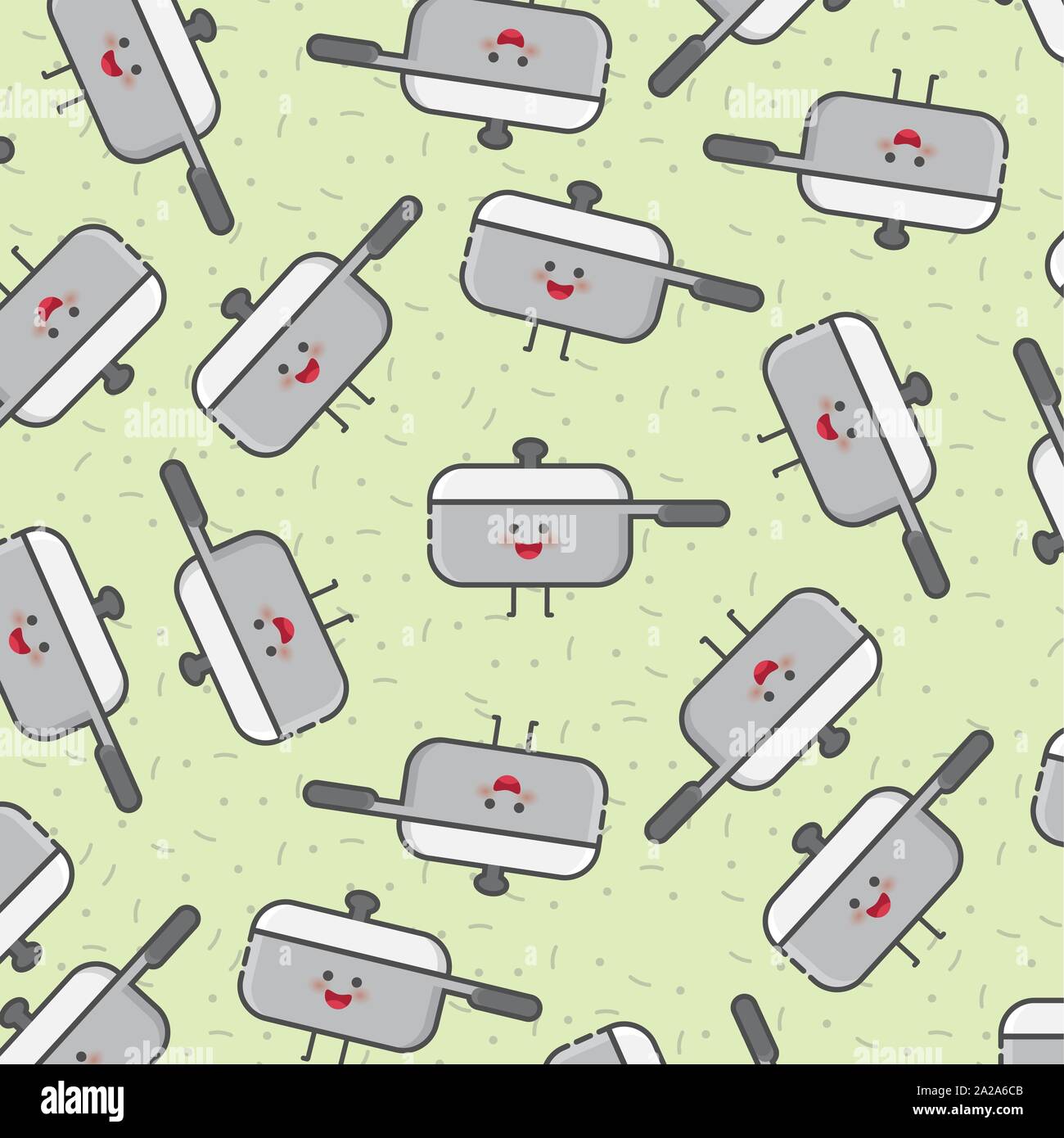 A Cute Pan Illustration Background with Green Color Stock Vector Image ...