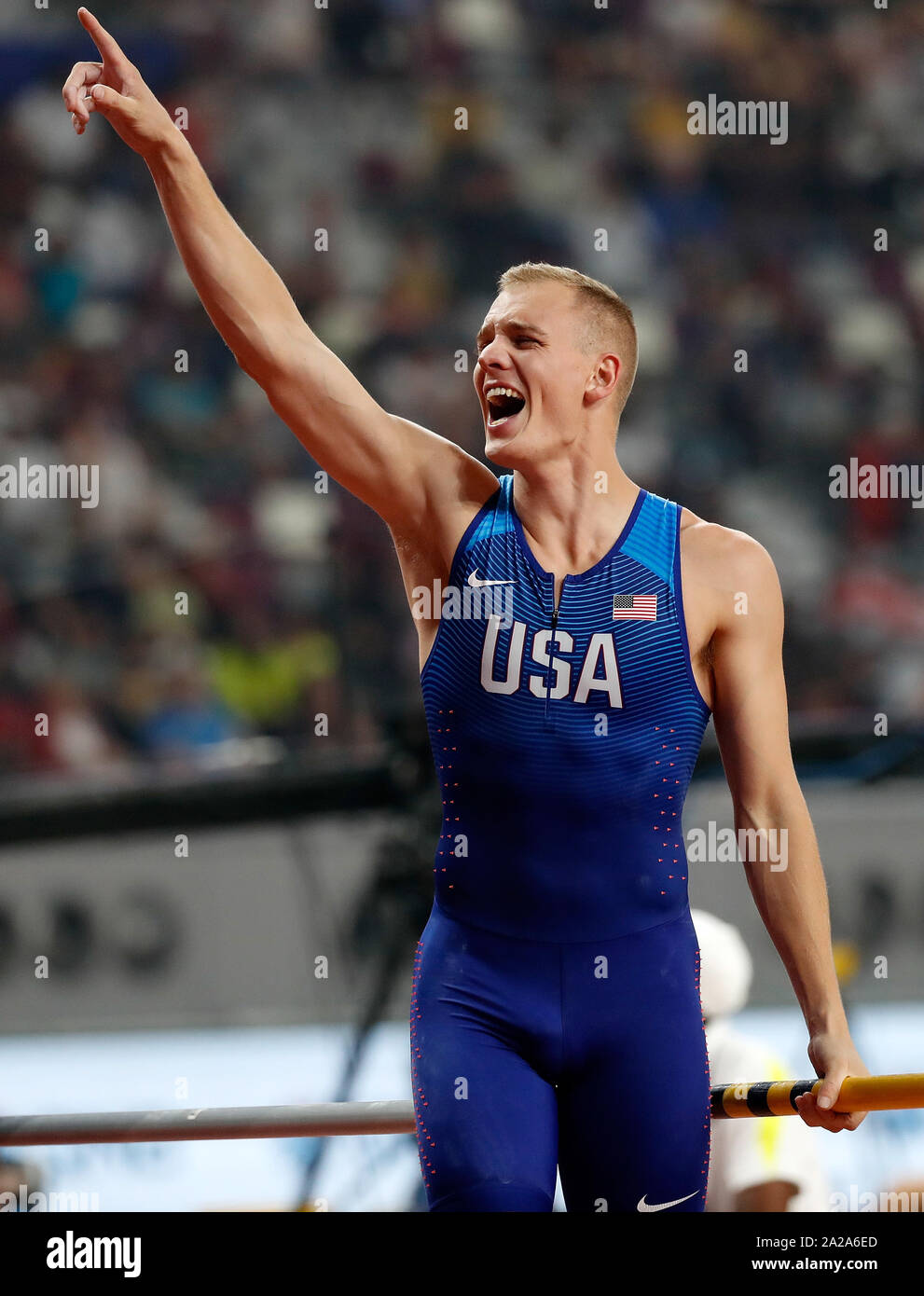 Doha, Qatar. 1st Oct, 2019. Sam Kendricks of the United States ...