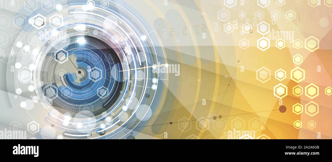 Technology innovation background, idea of global business solution ...