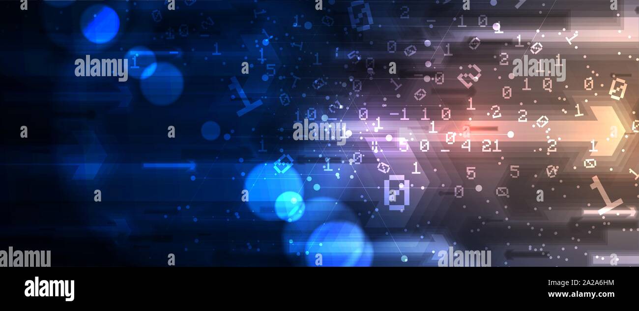 Technology innovation background, idea of global business solution ...