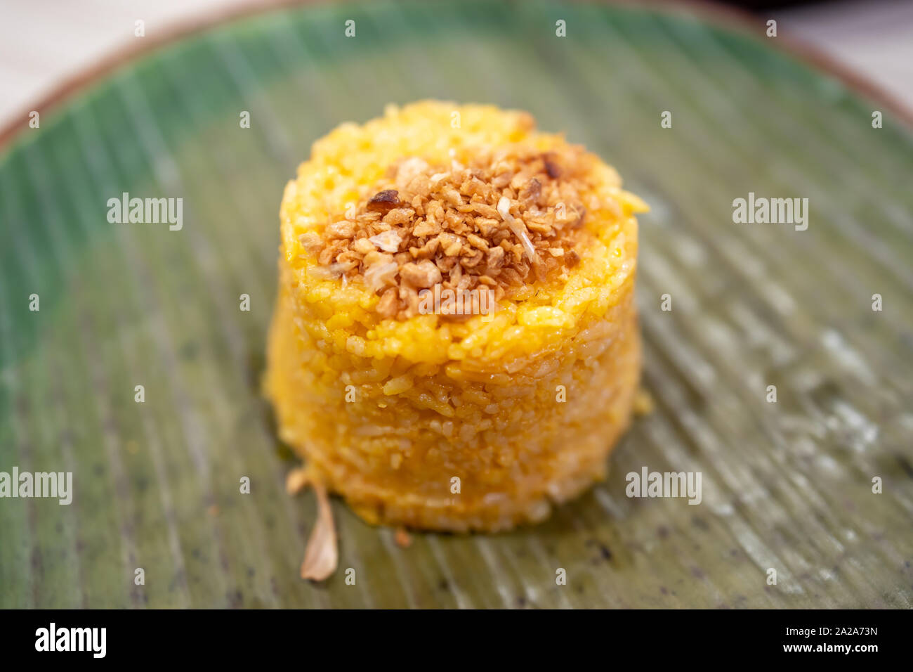 Filipino popular food - Java rice with Garlic Flakes, Philippines Stock ...