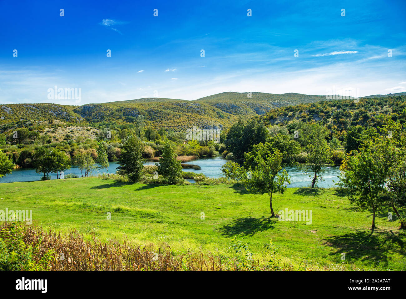 Beautiful nature landscape, canyon of Zrmanja river in Dalmatia ...