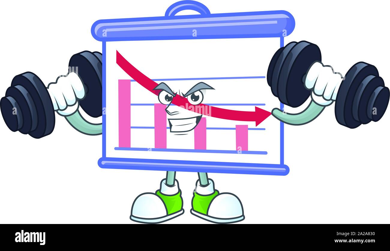 Fitness down graphic board cartoon character style Stock Vector Image ...