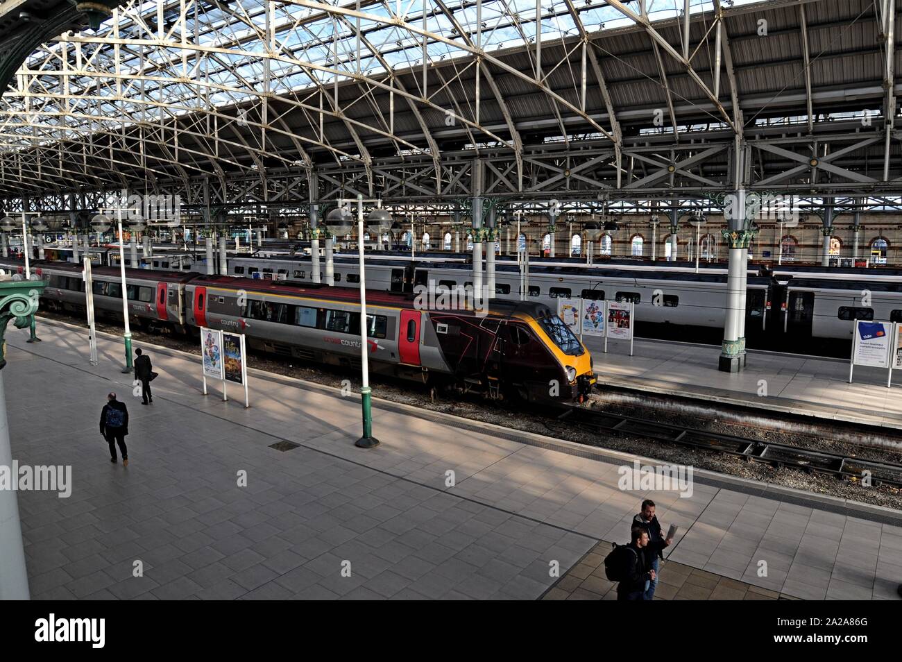 A Cross COuntry class 220 Voyager trains sits at the platform at ...