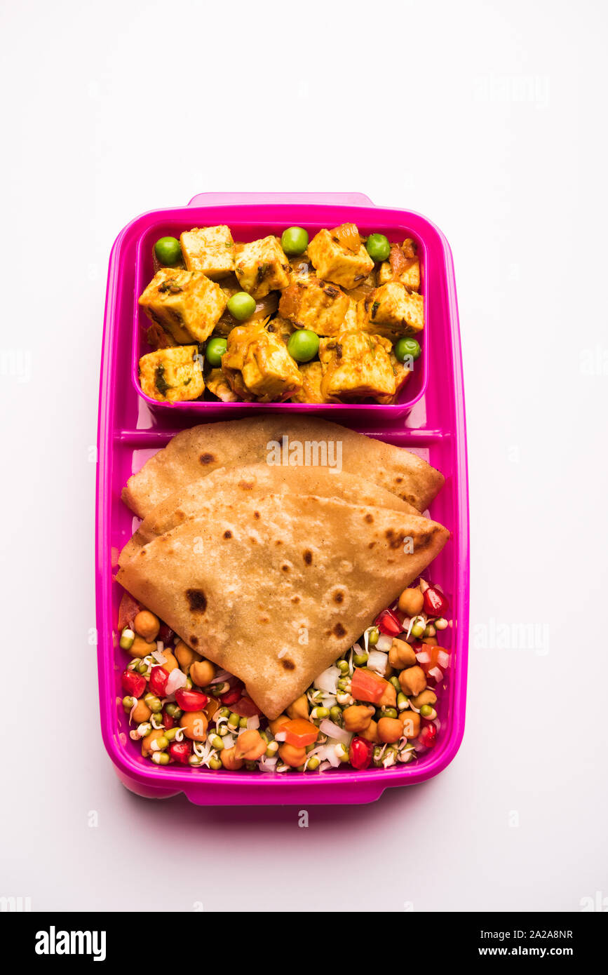 Lunch Box / Tiffin for Indian kids, hot Hot Paneer sabzi with roti ...