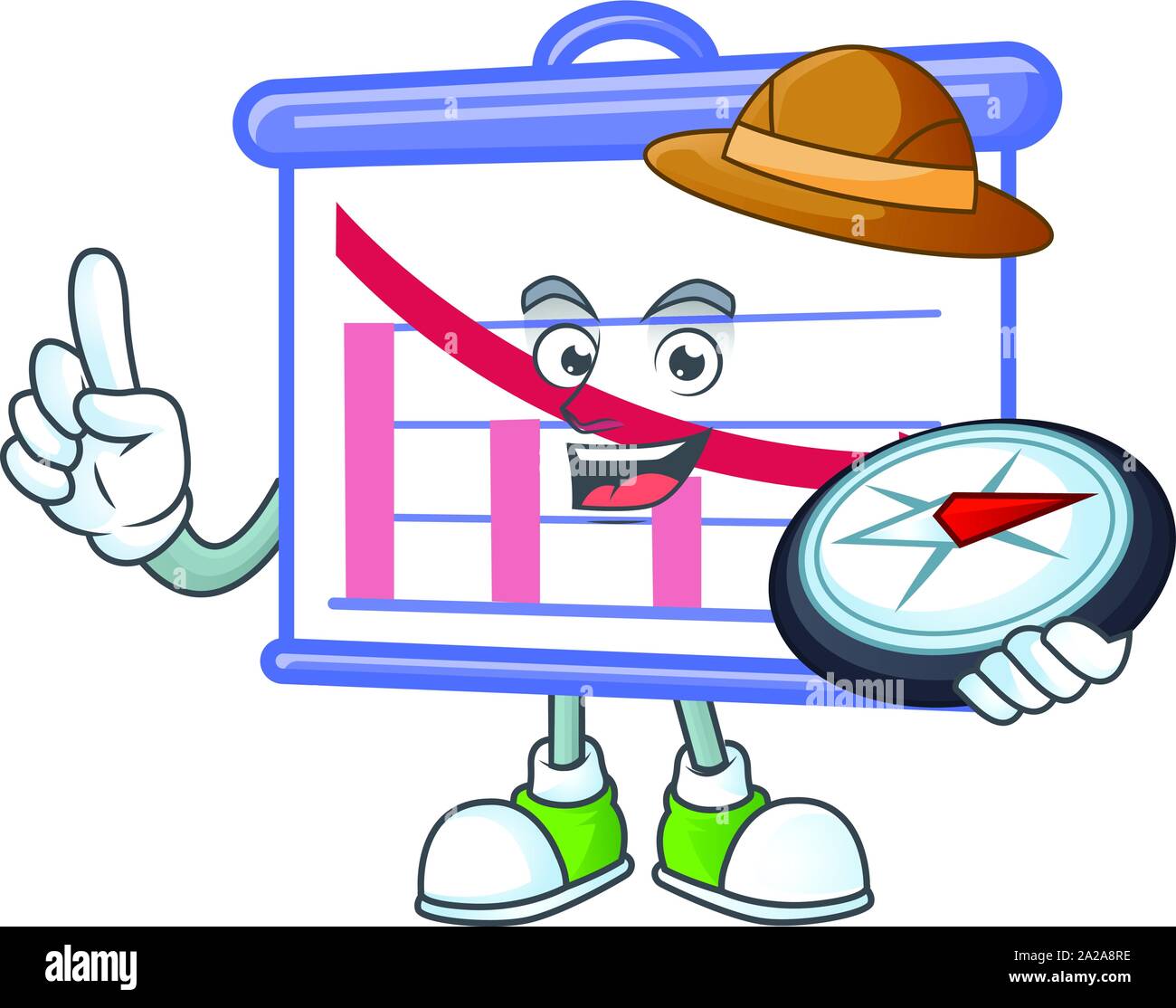 Explorer down graphic board for decrease report Stock Vector Image ...