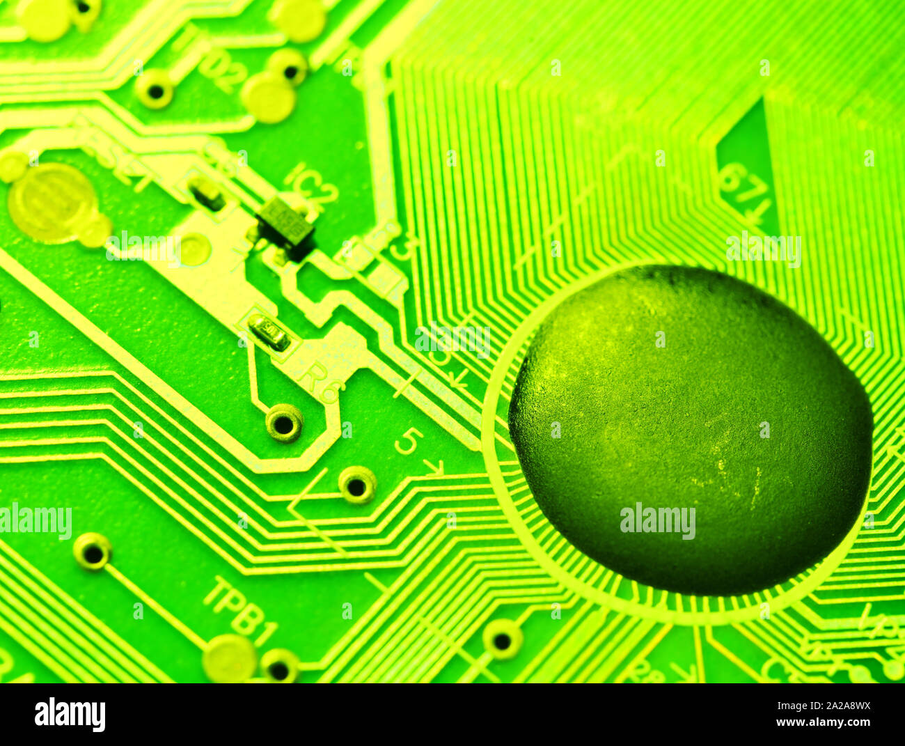 Close up of an electronic circuit board Stock Photo - Alamy