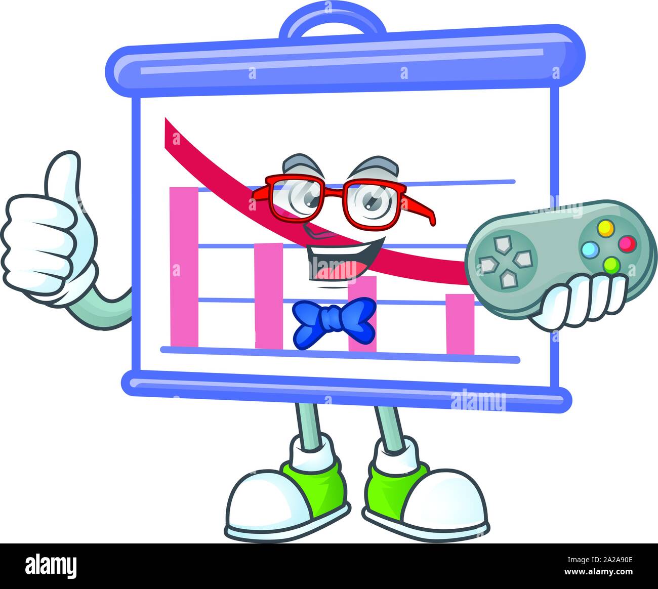 Gamer down graphic board for decrease report Stock Vector Image & Art ...