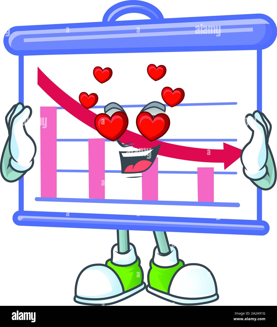 In love down graphic board for decrease report Stock Vector Image & Art ...