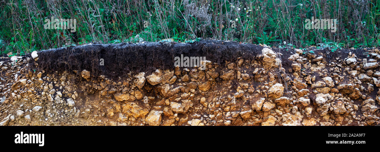 Soil layers earth cross section sand hi-res stock photography and ...
