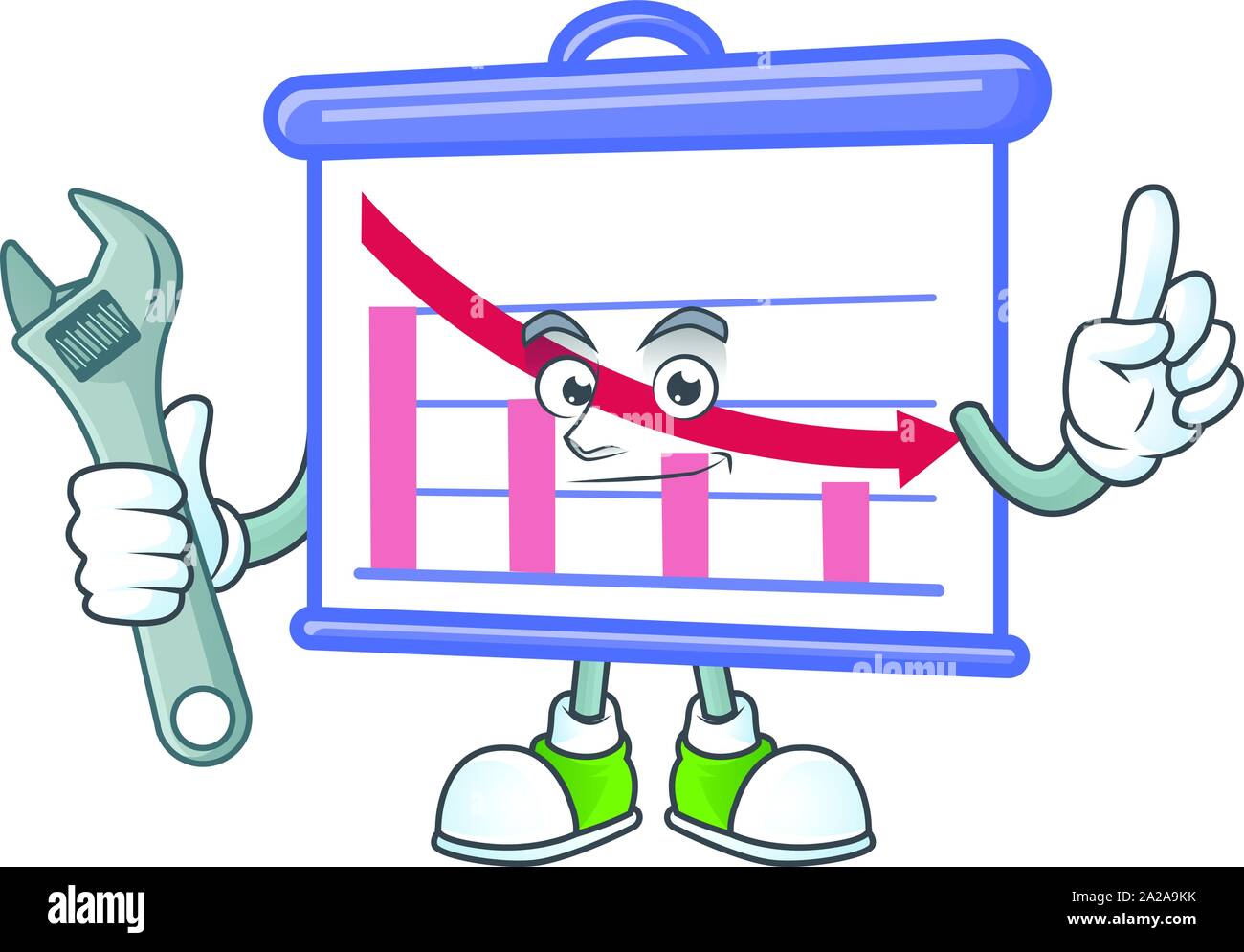 Mechanic down graphic board on white background Stock Vector Image ...