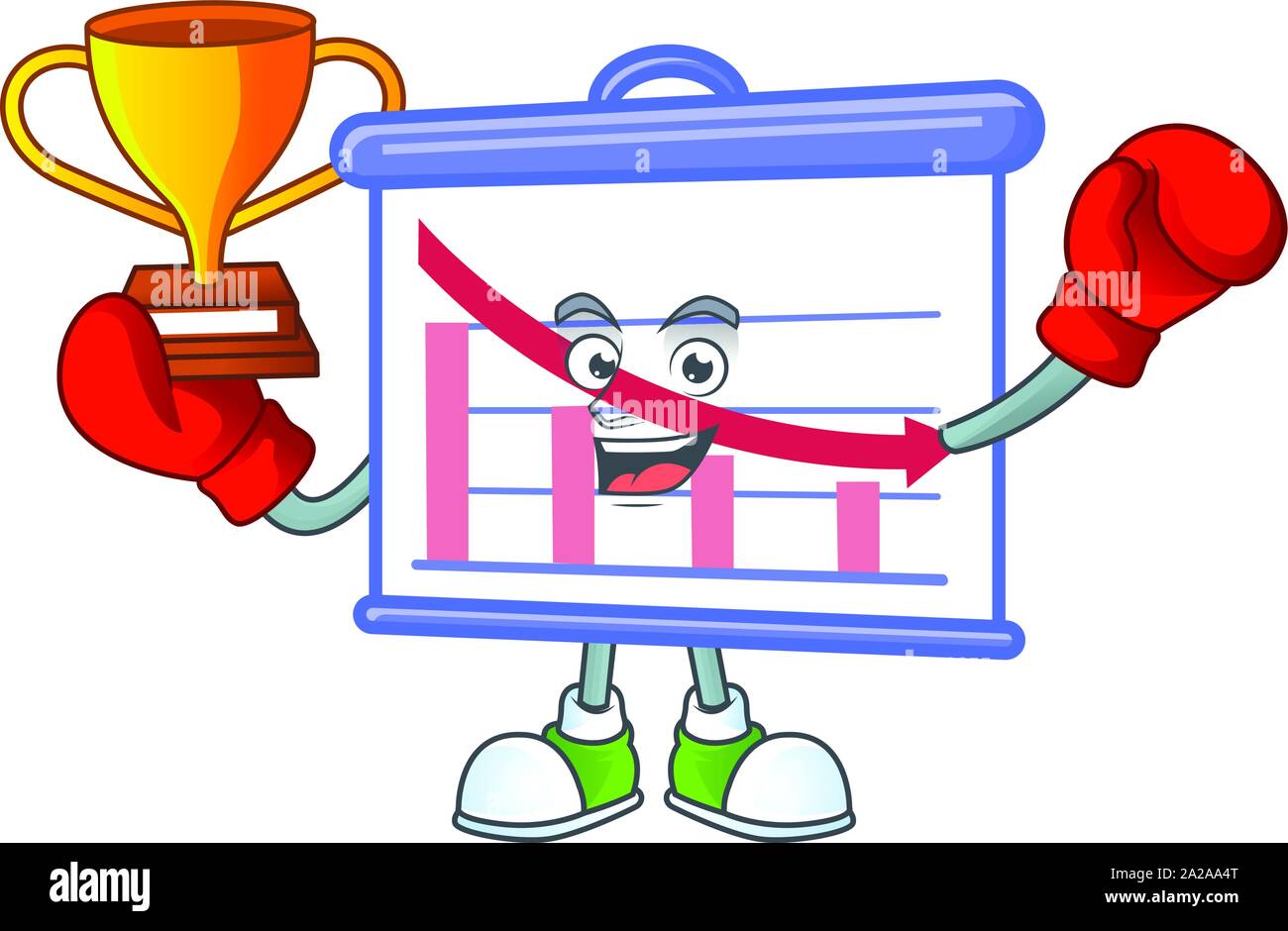 Boxing winner down graphic board on white background Stock Vector Image ...