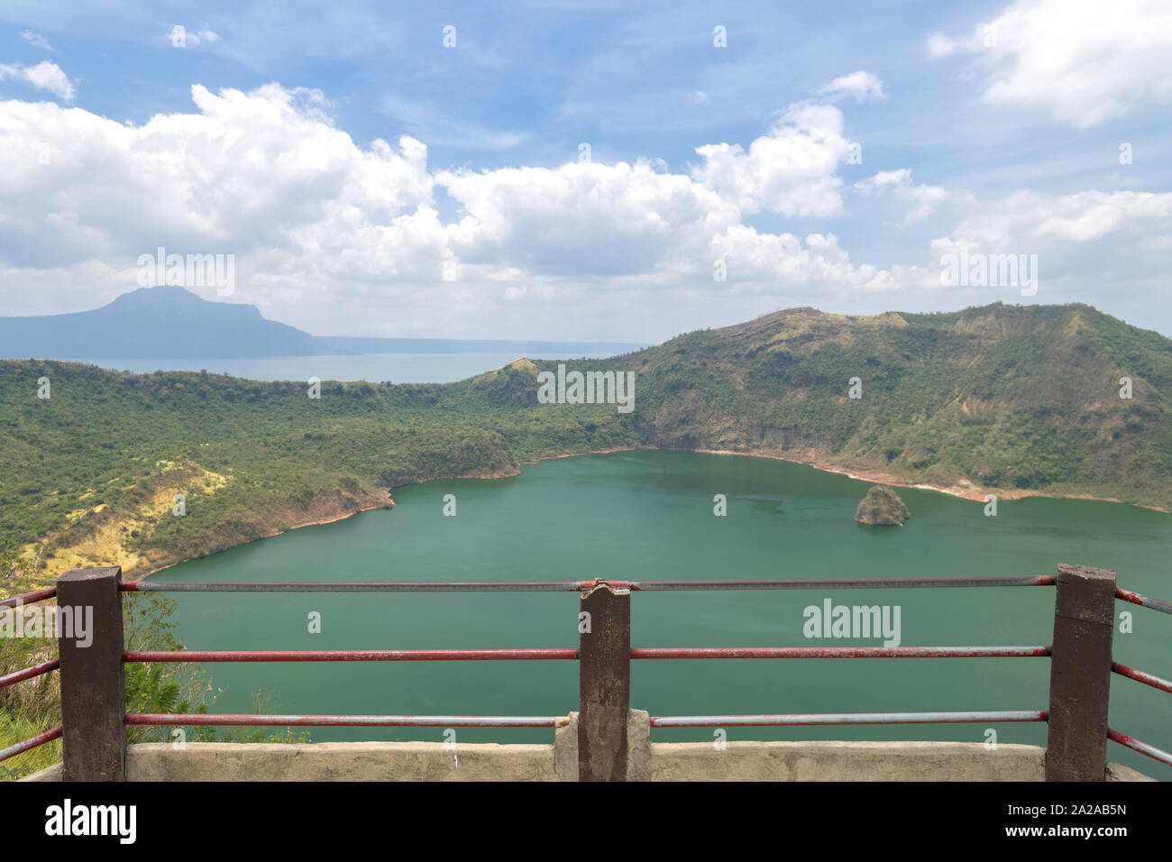 A lake in the crater of a Taal volcano, Batangas, Philippines. Popular ...