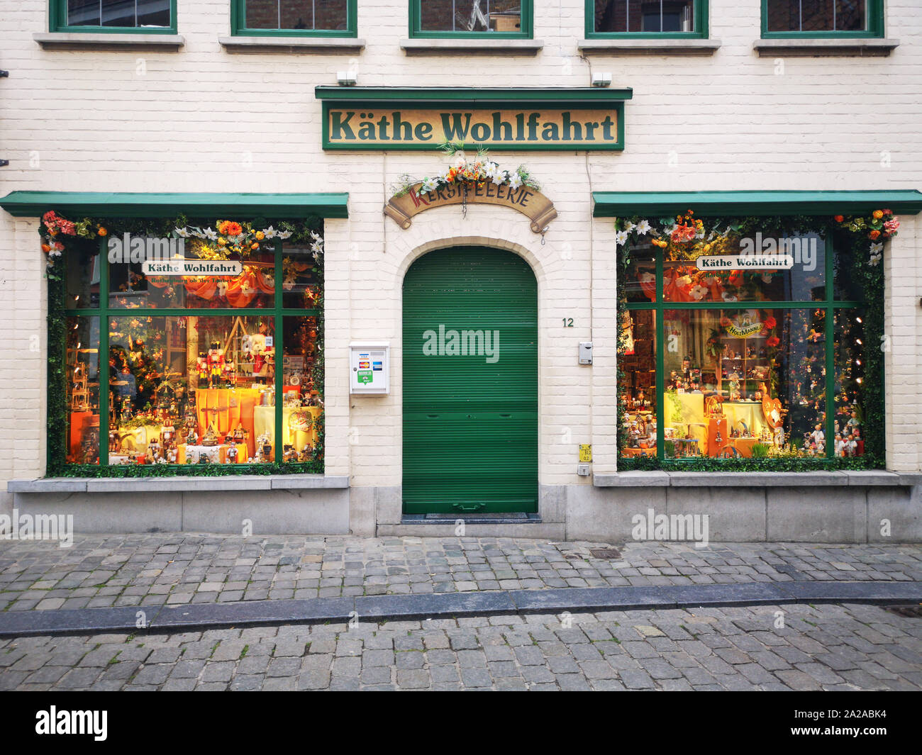 Facade of a shop in Bruges,Belgium Stock Photo - Alamy