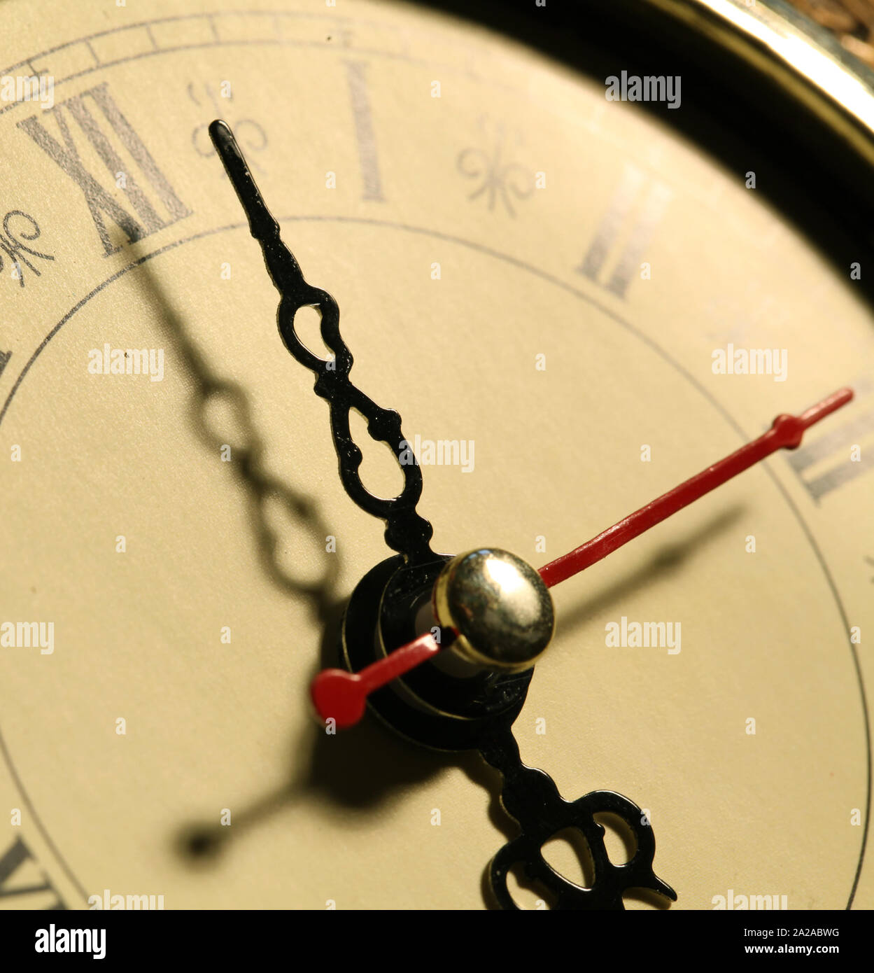 Close up of an Old clock face Stock Photo - Alamy