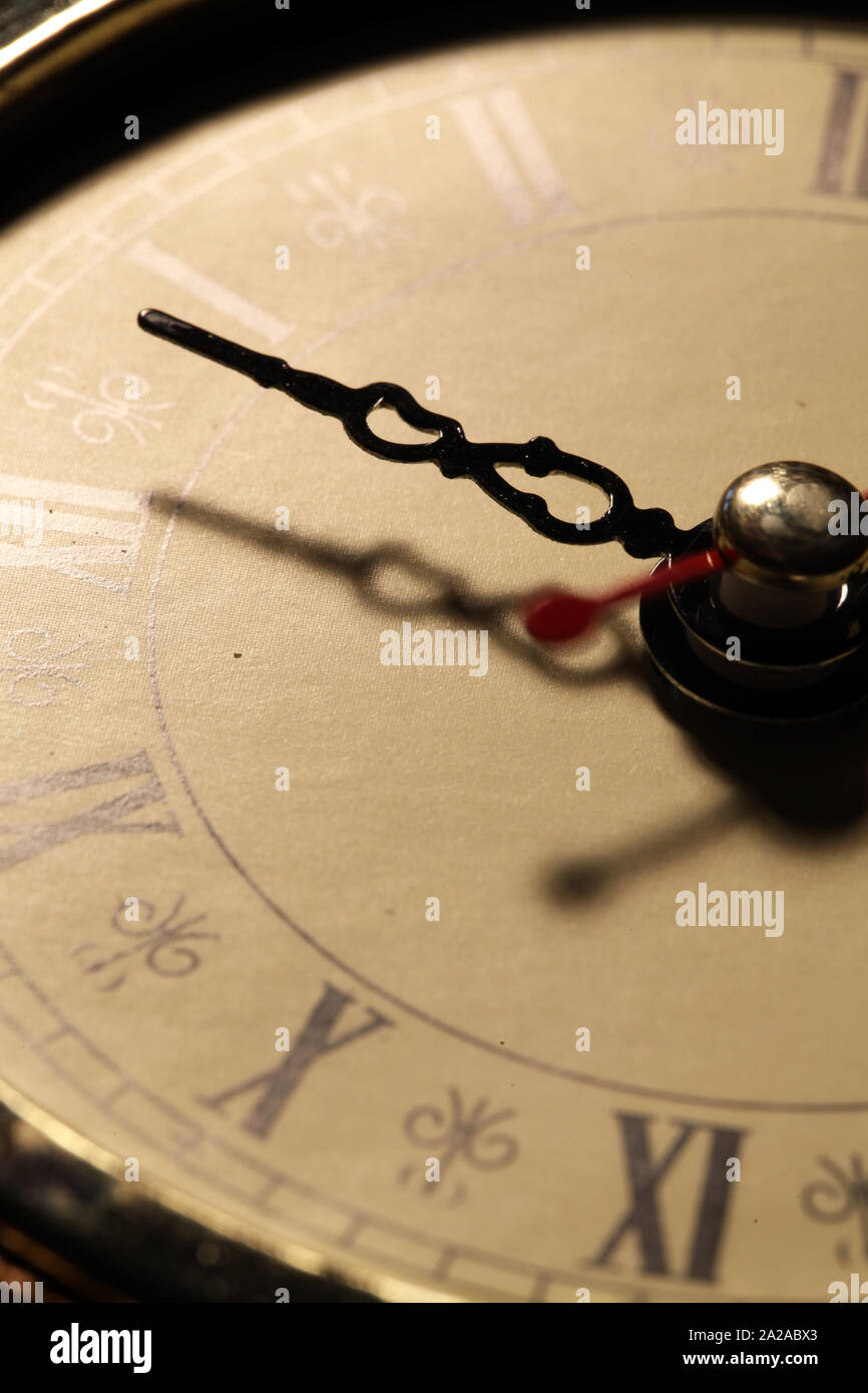 Close up of an Old clock face Stock Photo - Alamy