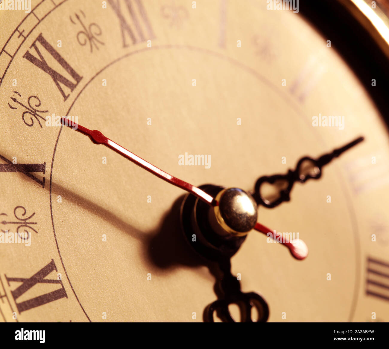 Close up of an Old clock face Stock Photo - Alamy