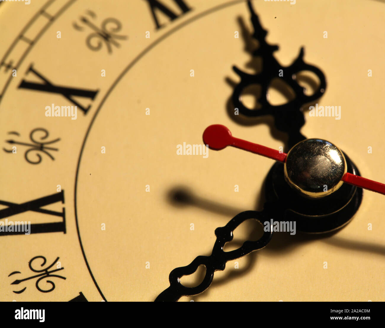 Close up of an Old clock face Stock Photo - Alamy