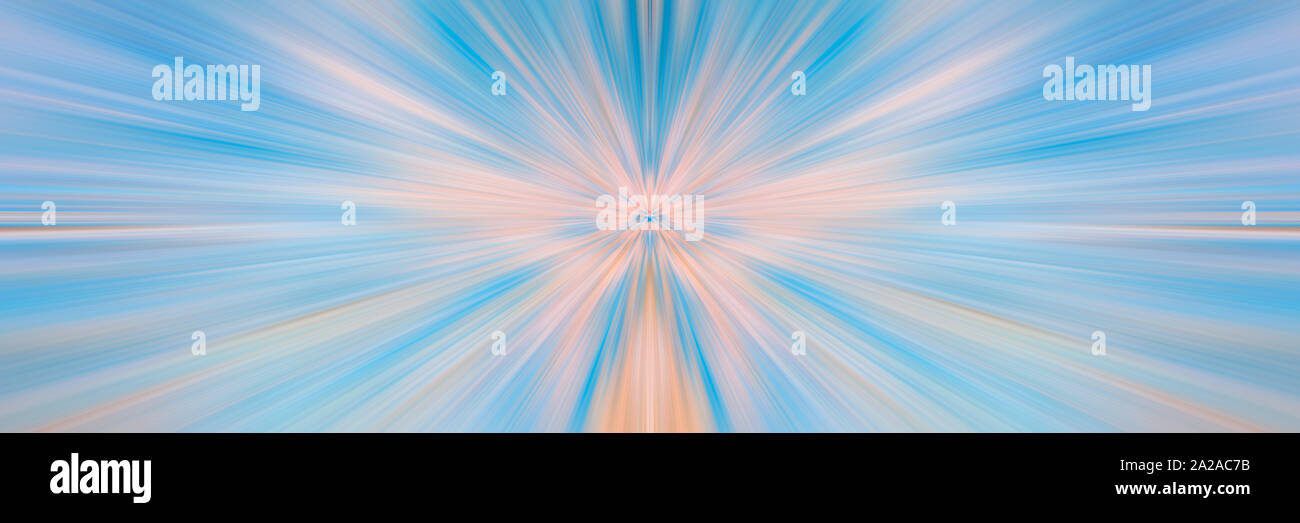 Dynamic blue lines of light. Light from central point. Explosion of ...